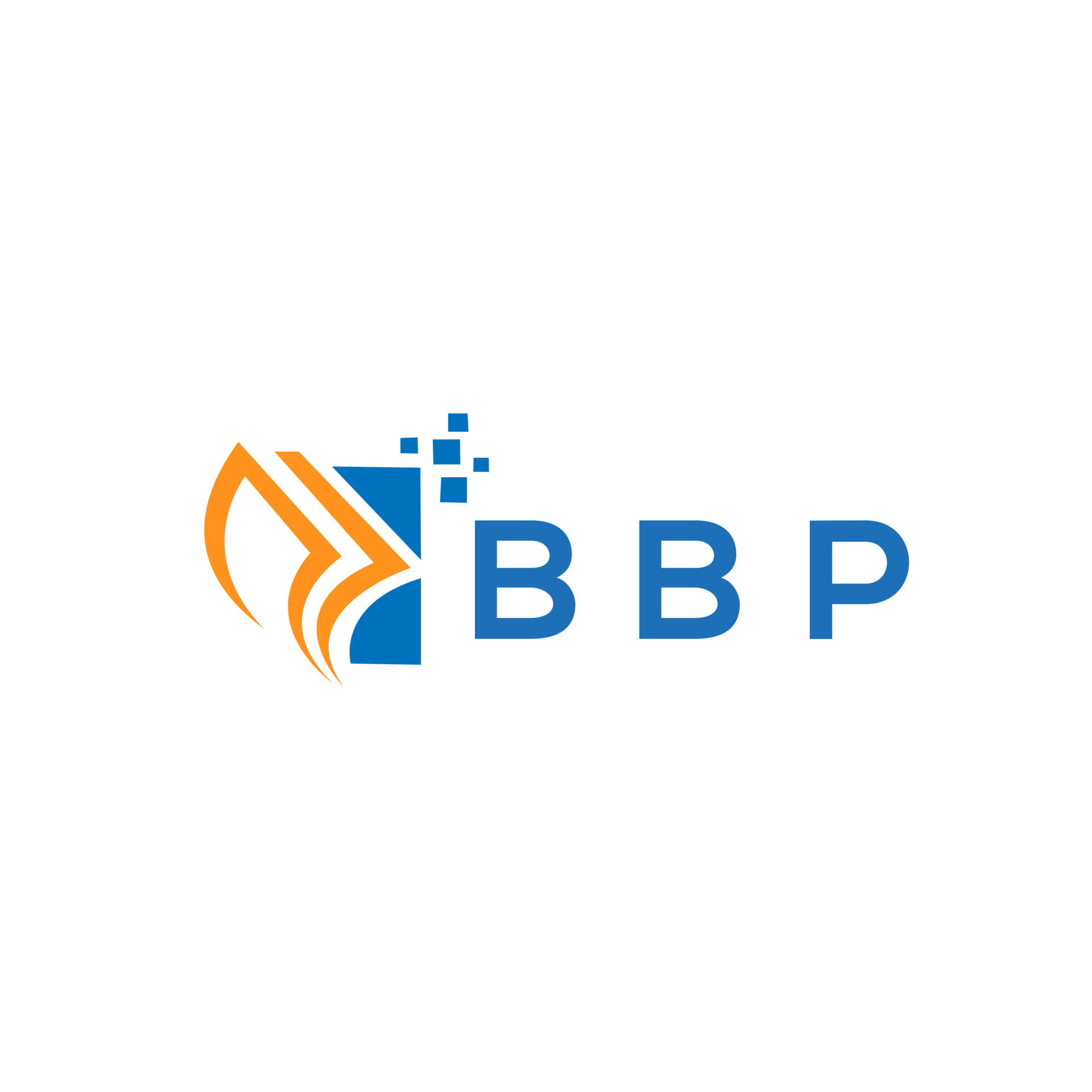 diseño de logotipo de contabilidad de reparación de crédito bbp sobre fondo blanco. Concepto de ...