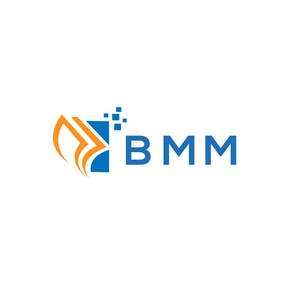 BMM credit repair accounting logo design on white background. BMM creative initials Growth graph ...
