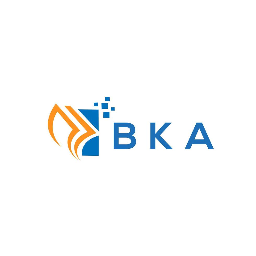 diseño de logotipo de contabilidad de reparación de crédito bka sobre fondo blanco. bka creative ...