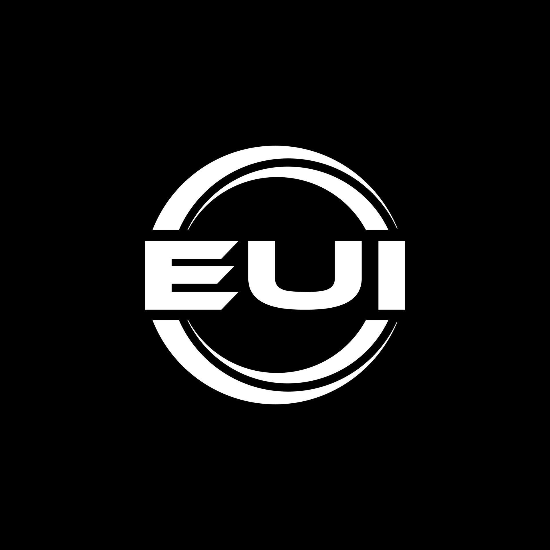 EUI letter logo design in illustration. Vector logo, calligraphy designs for logo, Poster ...