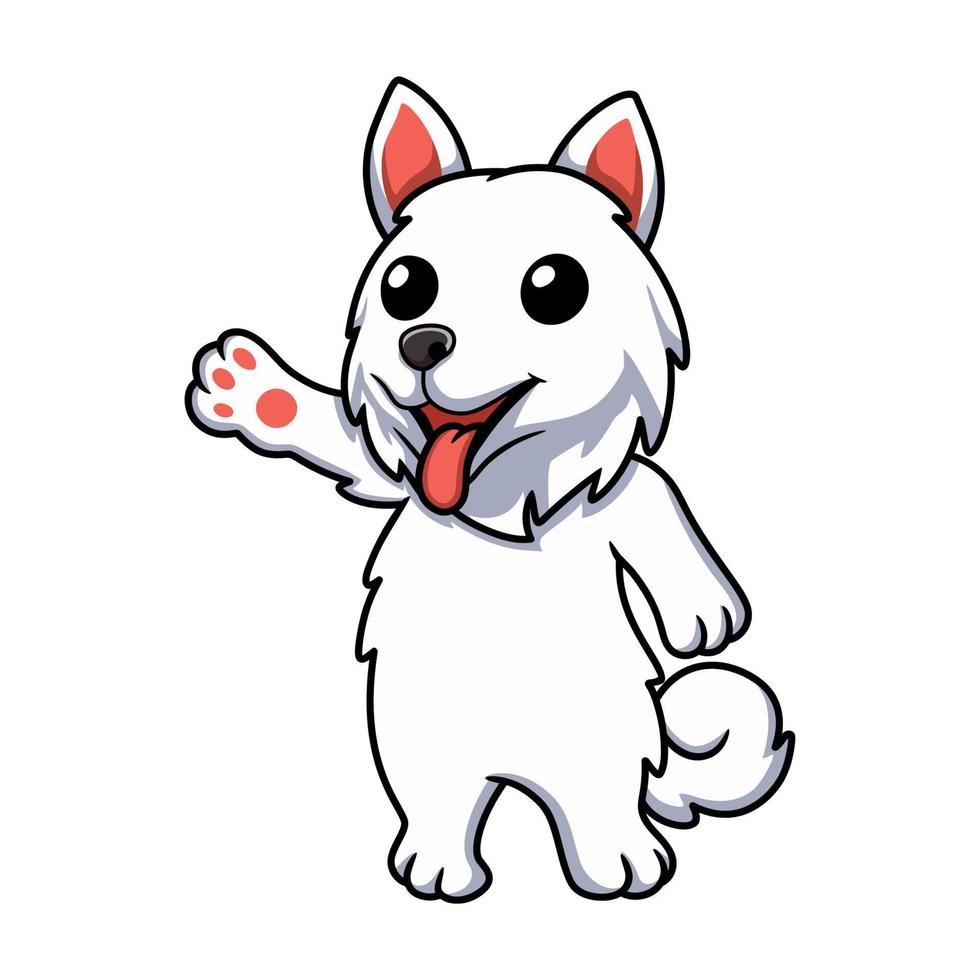 Dog Waving Clip Art