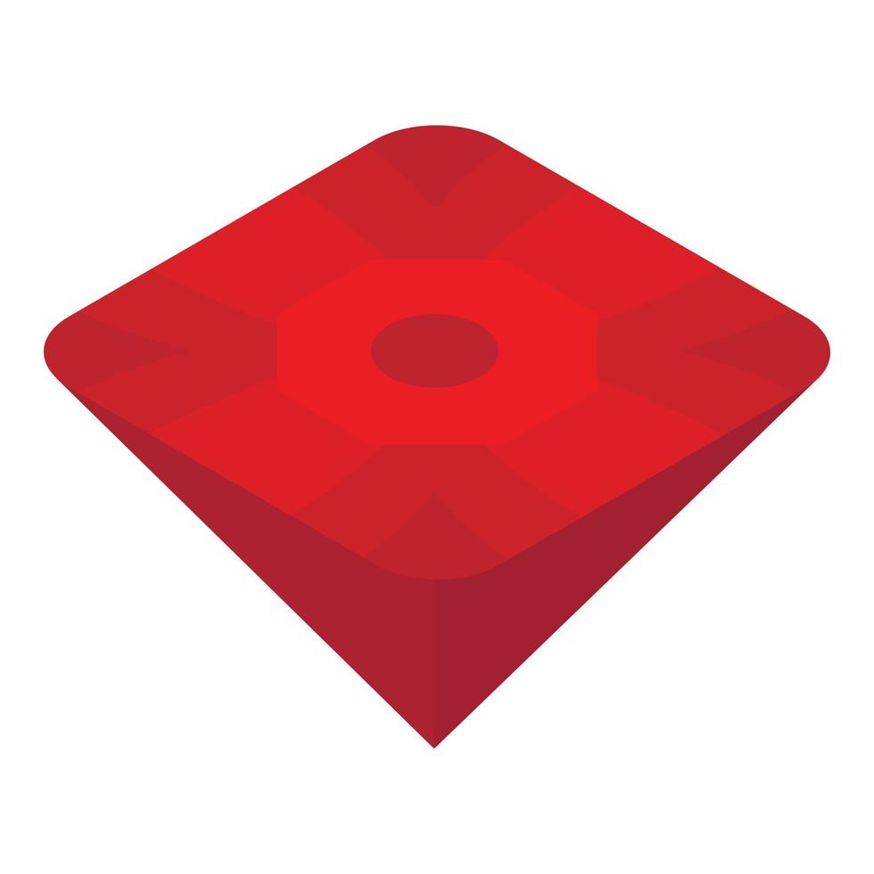 Luxury red ruby icon, isometric style 15380918 Vector Art at Vecteezy