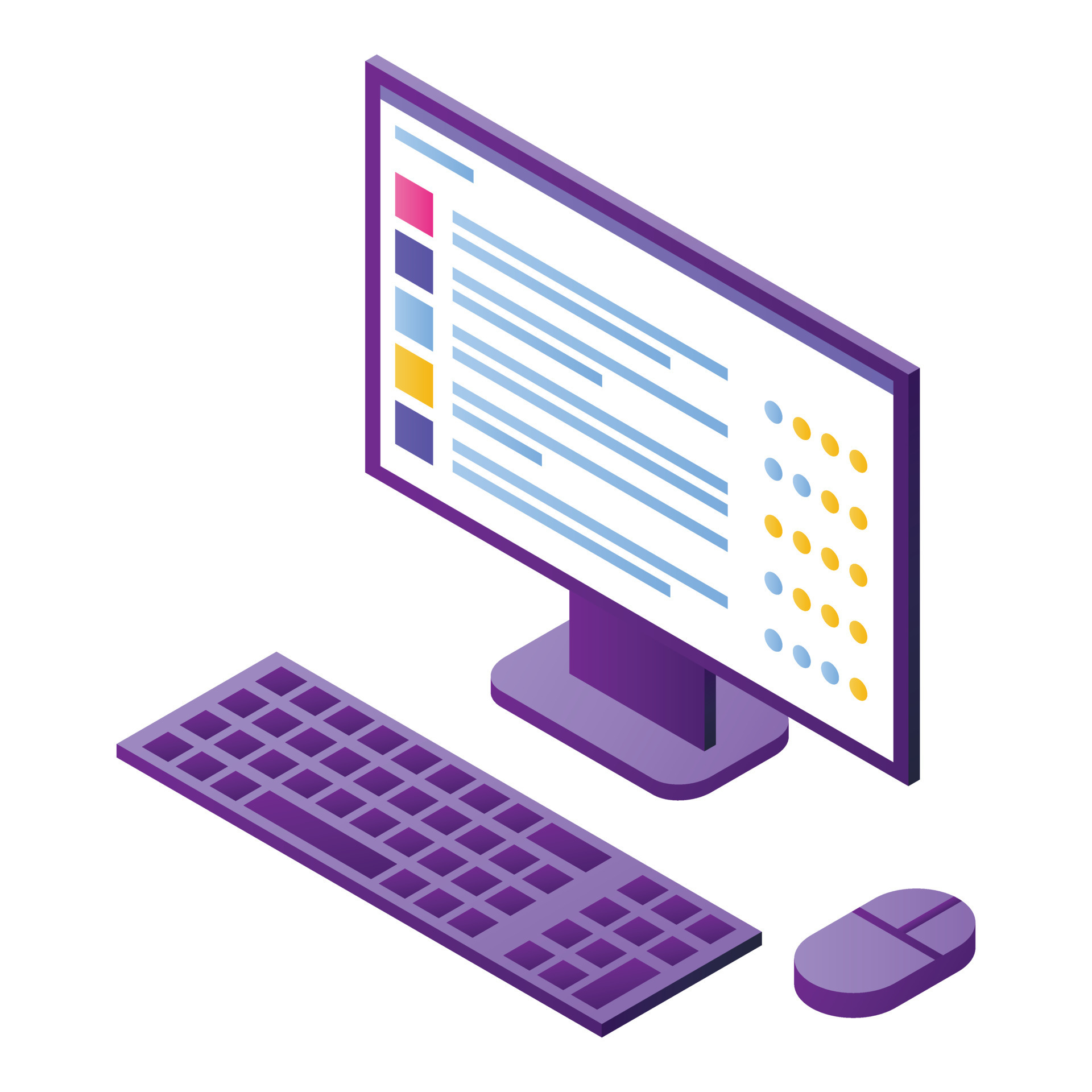 Pc computer icon, isometric style 15381316 Vector Art at Vecteezy