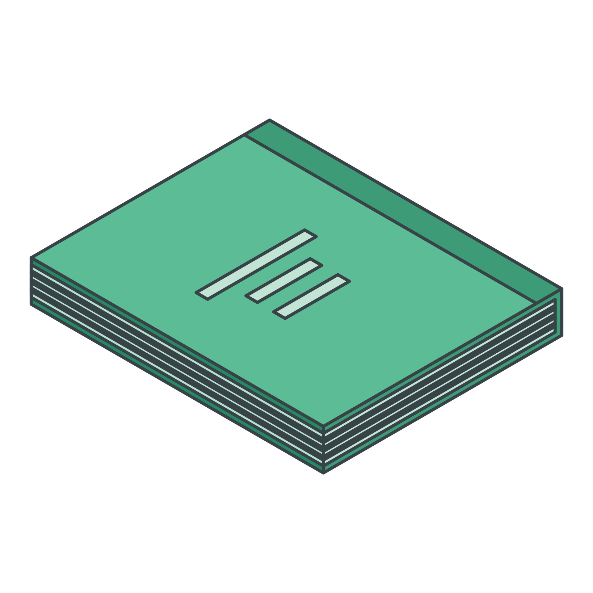Green Paper Notebook Icon Isometric Style 15383813 Vector Art At Vecteezy