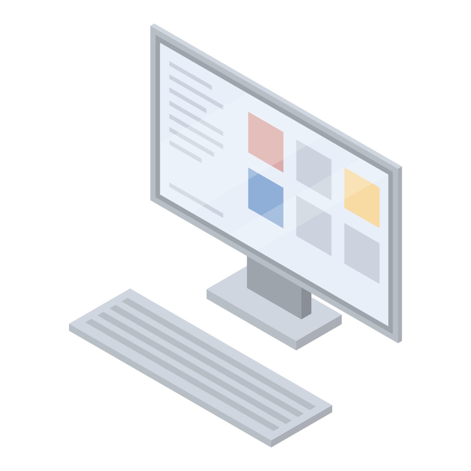 Desktop computer icon, isometric style 15383890 Vector Art at Vecteezy
