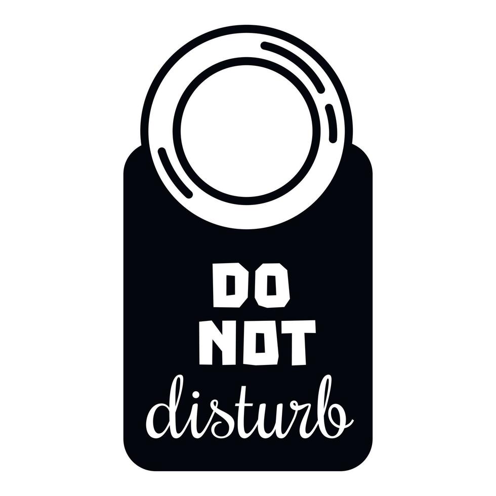 Dont Disturb Door Card Icon Simple Style 15384823 Vector Art At Vecteezy
