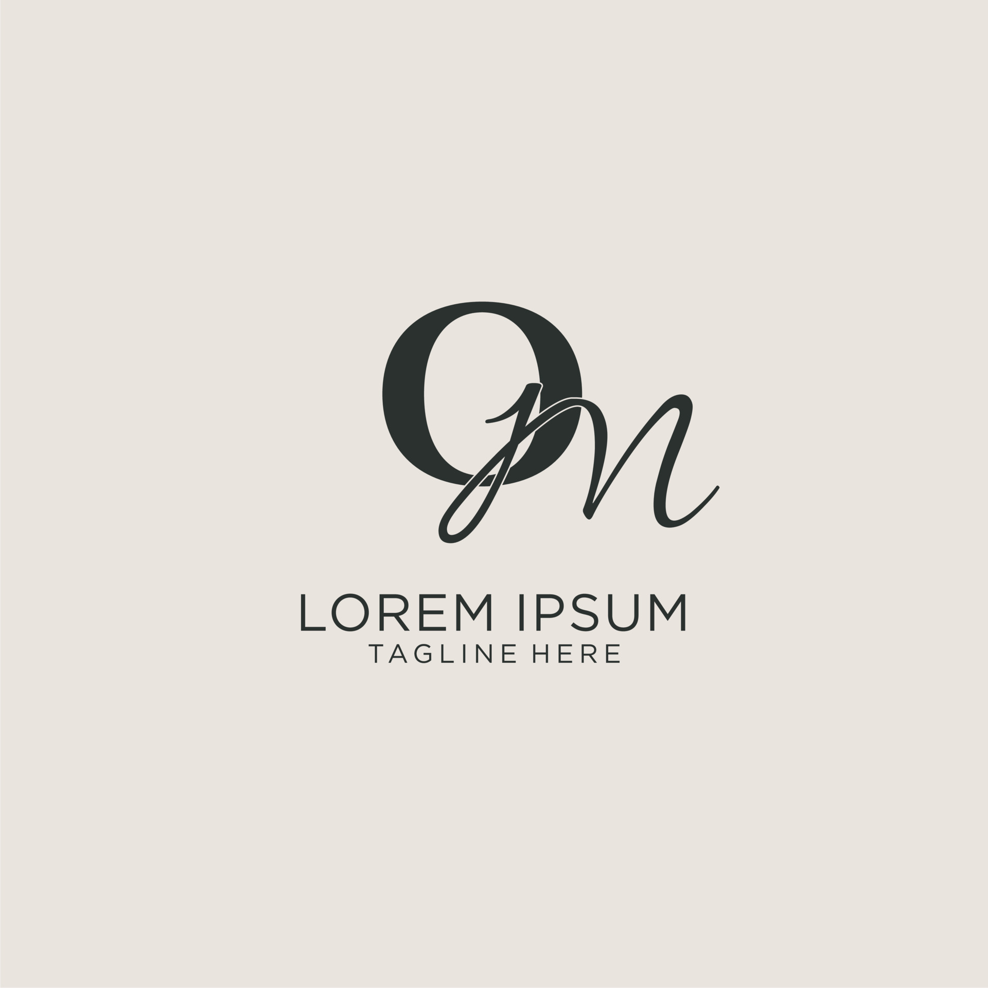 Initials Om Letter Monogram With Elegant Luxury Style Corporate