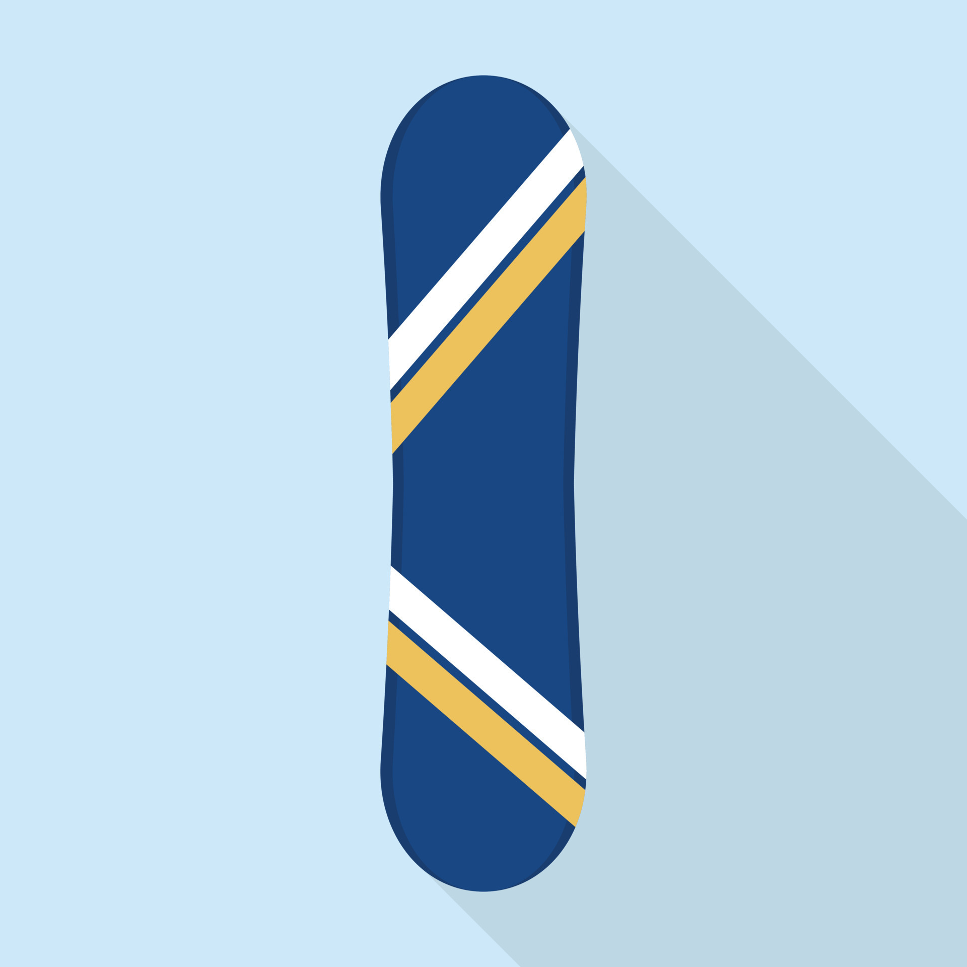 Snowboarding blue board icon, flat style 15385510 Vector Art at Vecteezy