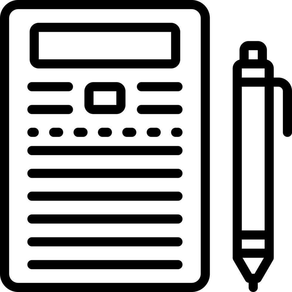 line icon for assignment 15386381 Vector Art at Vecteezy