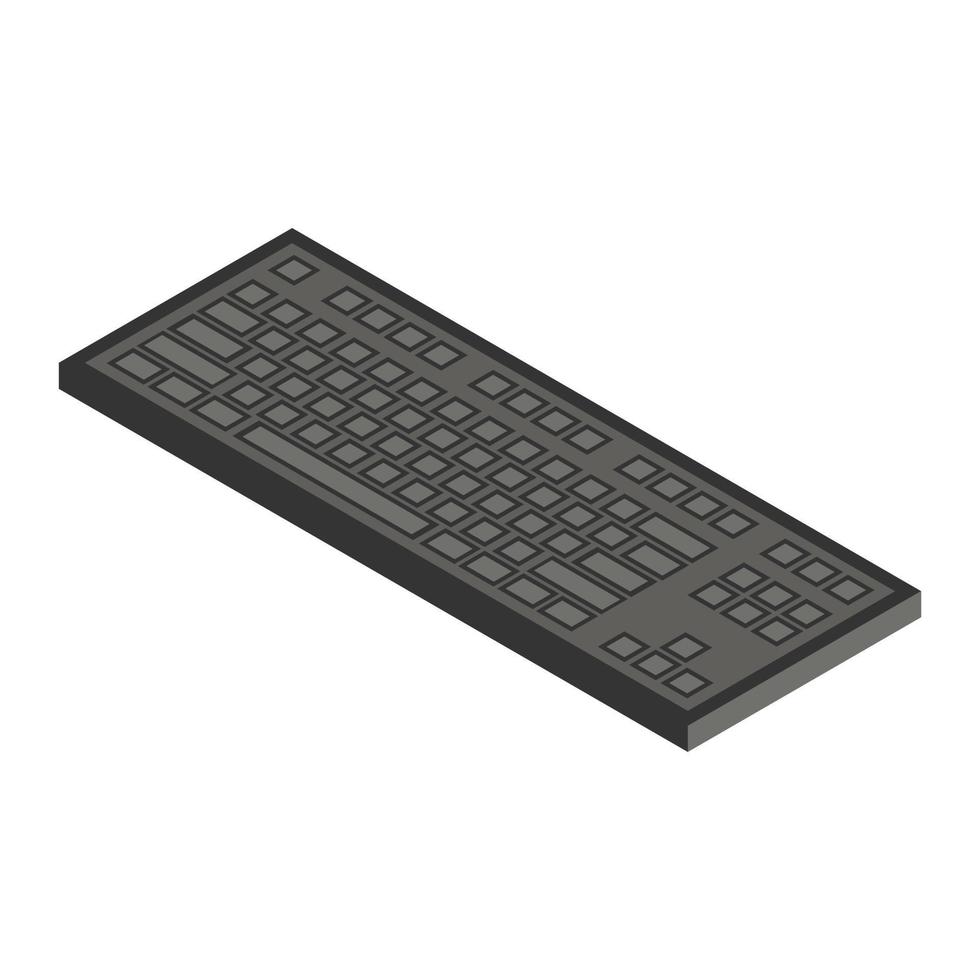 Computer Keyboard Icon Isometric Style 15387368 Vector Art At Vecteezy