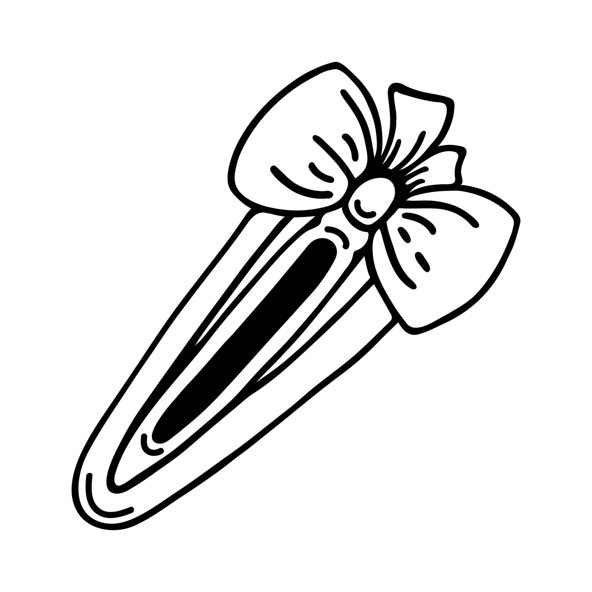 Hairpin Vector Icon Hand Drawn Simple Doodle Isolated On White Background Hair Accessory With