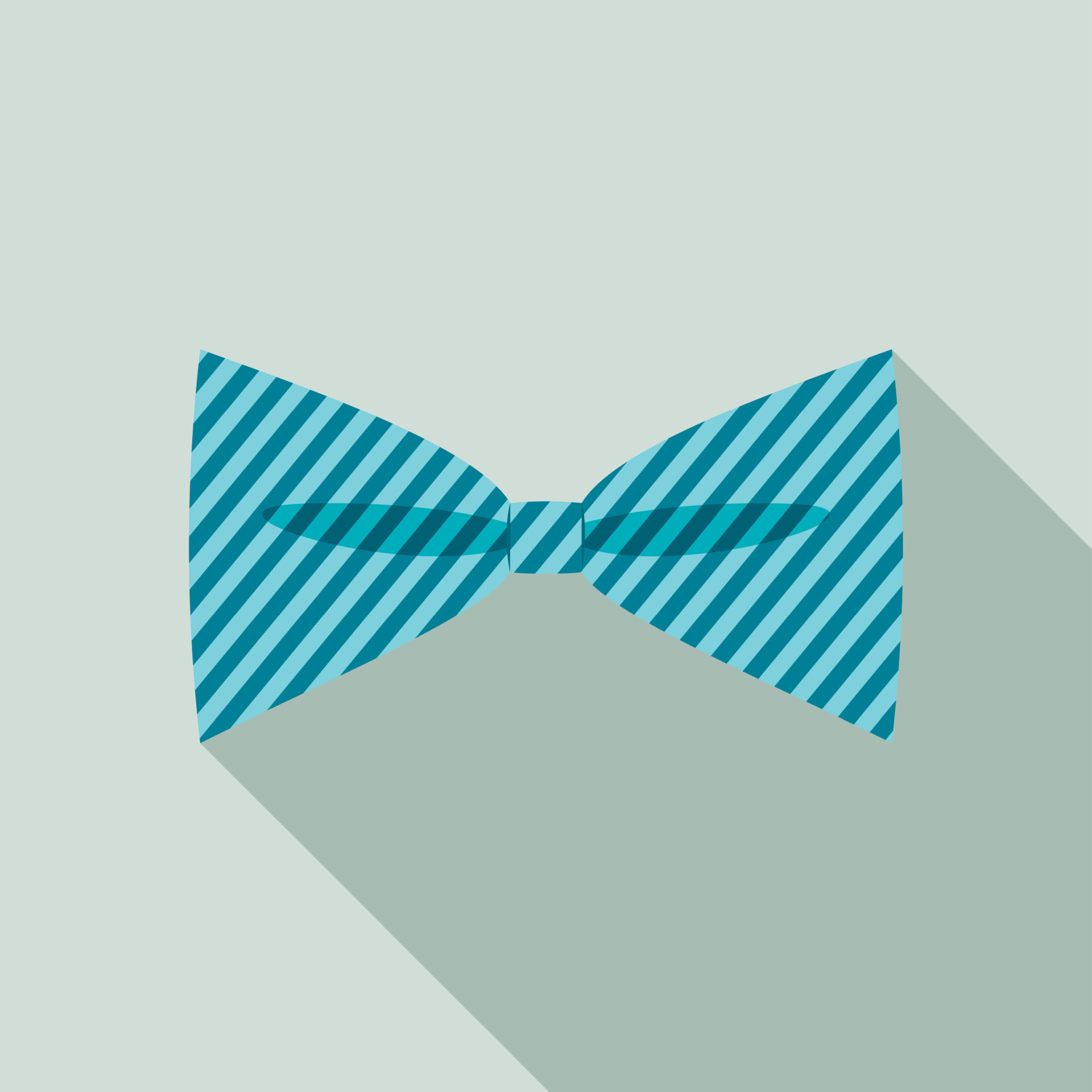 Striped bow tie icon, flat style 15390688 Vector Art at Vecteezy