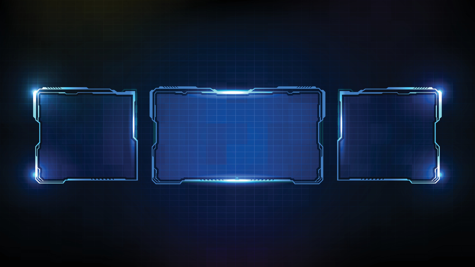 Abstract Futuristic Background Of Blue Glowing Technology Sci Fi Frame Hud Ui 15391251 Vector