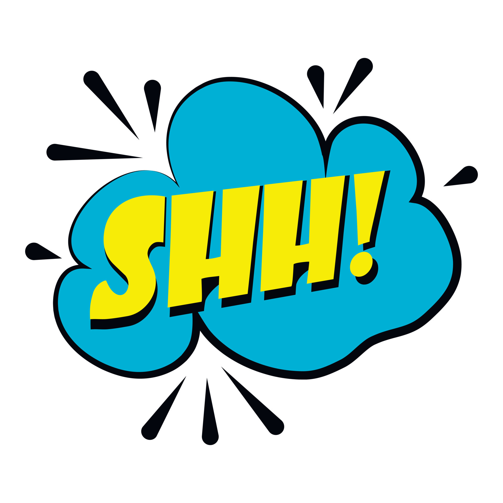 icono de efecto de sonido shh, estilo de dibujos animados 15391320 Vector en Vecteezy