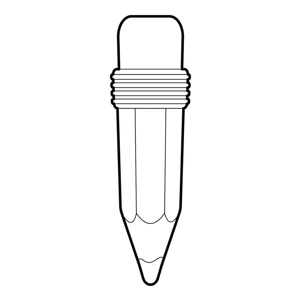 Pencil icon, outline style 15391717 Vector Art at Vecteezy