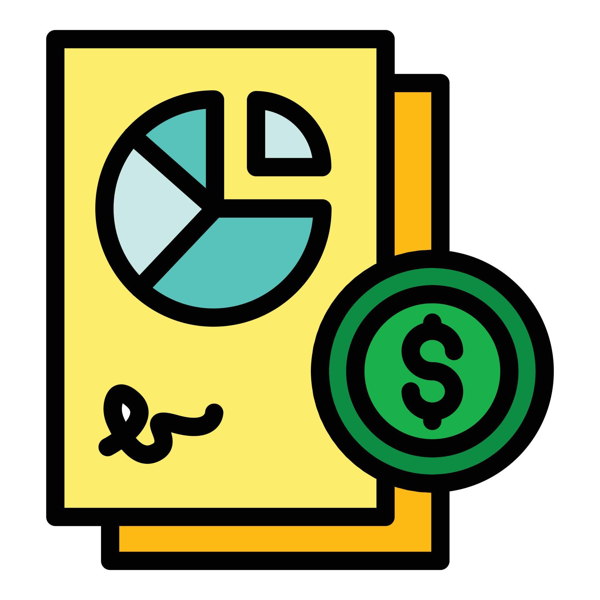 Broker Pie Chart Icon Color Outline Vector 15392176 Vector Art At Vecteezy