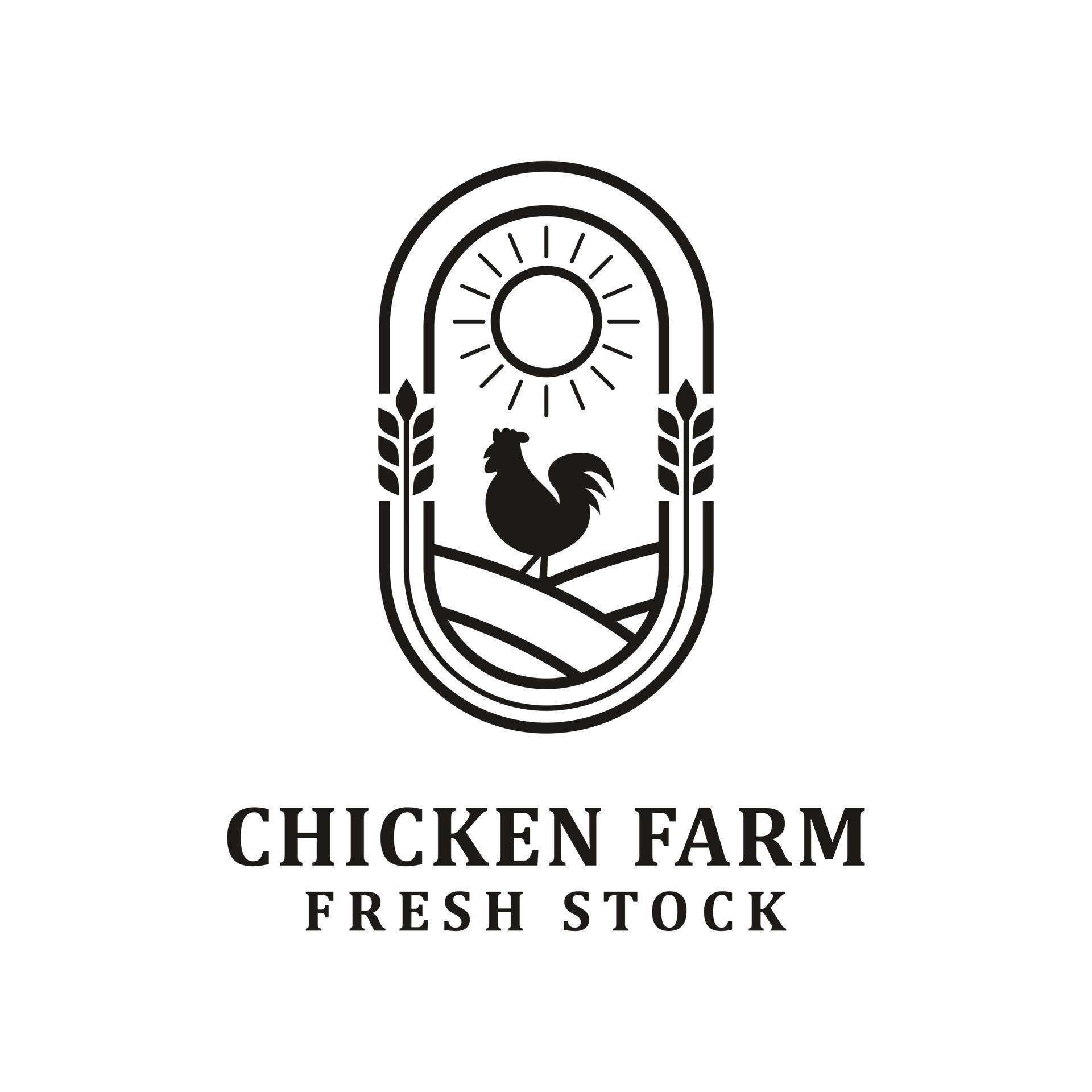 Minimalist and Simple Chicken Farm Logo.chicken farm logo vector ... Minimalist and Simple Chicken Farm Logo.chicken farm logo vector ...