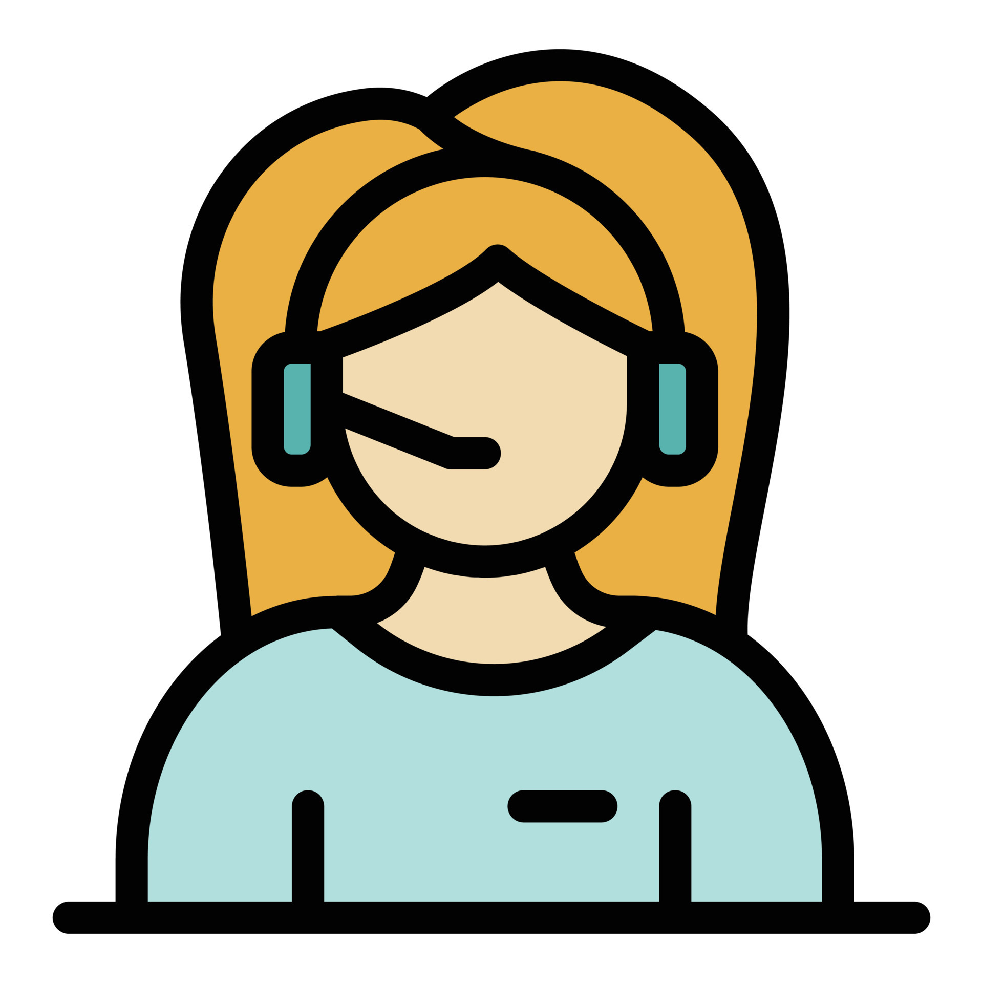 Call center operator icon color outline vector 15393122 Vector Art at ...