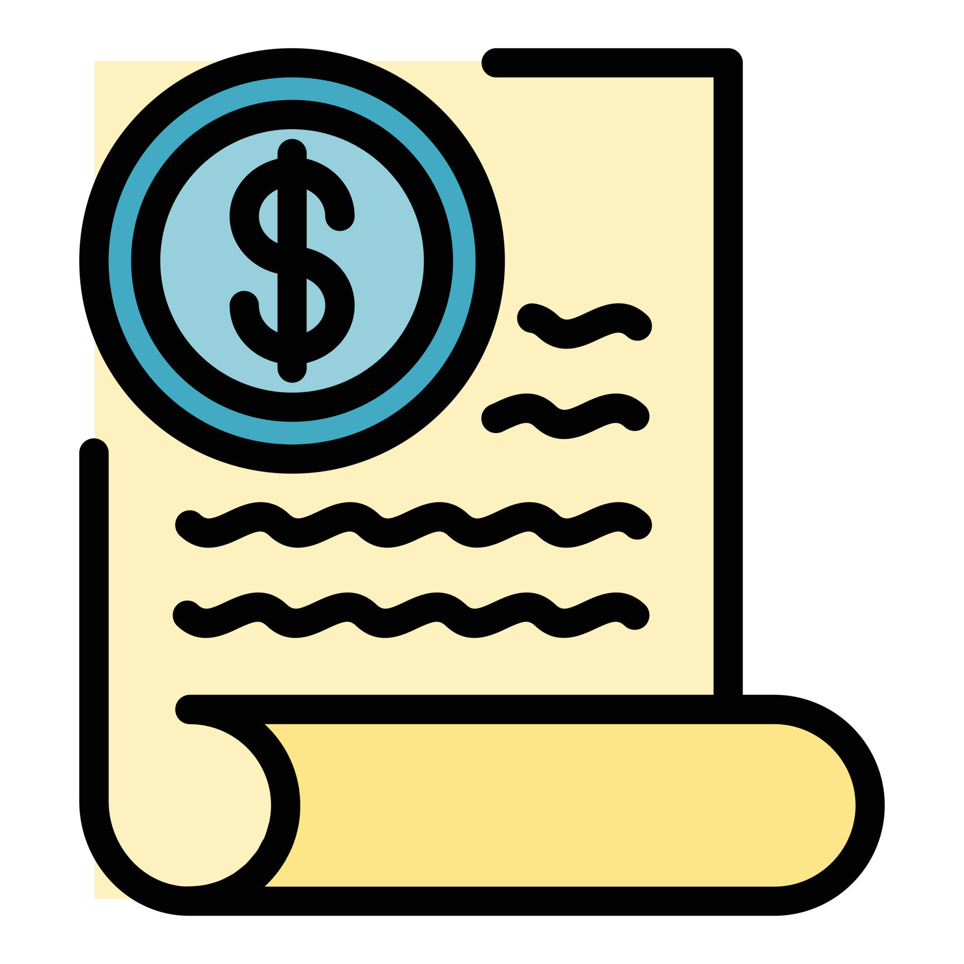 Office Money Report Icon Color Outline Vector 15393315 Vector Art At