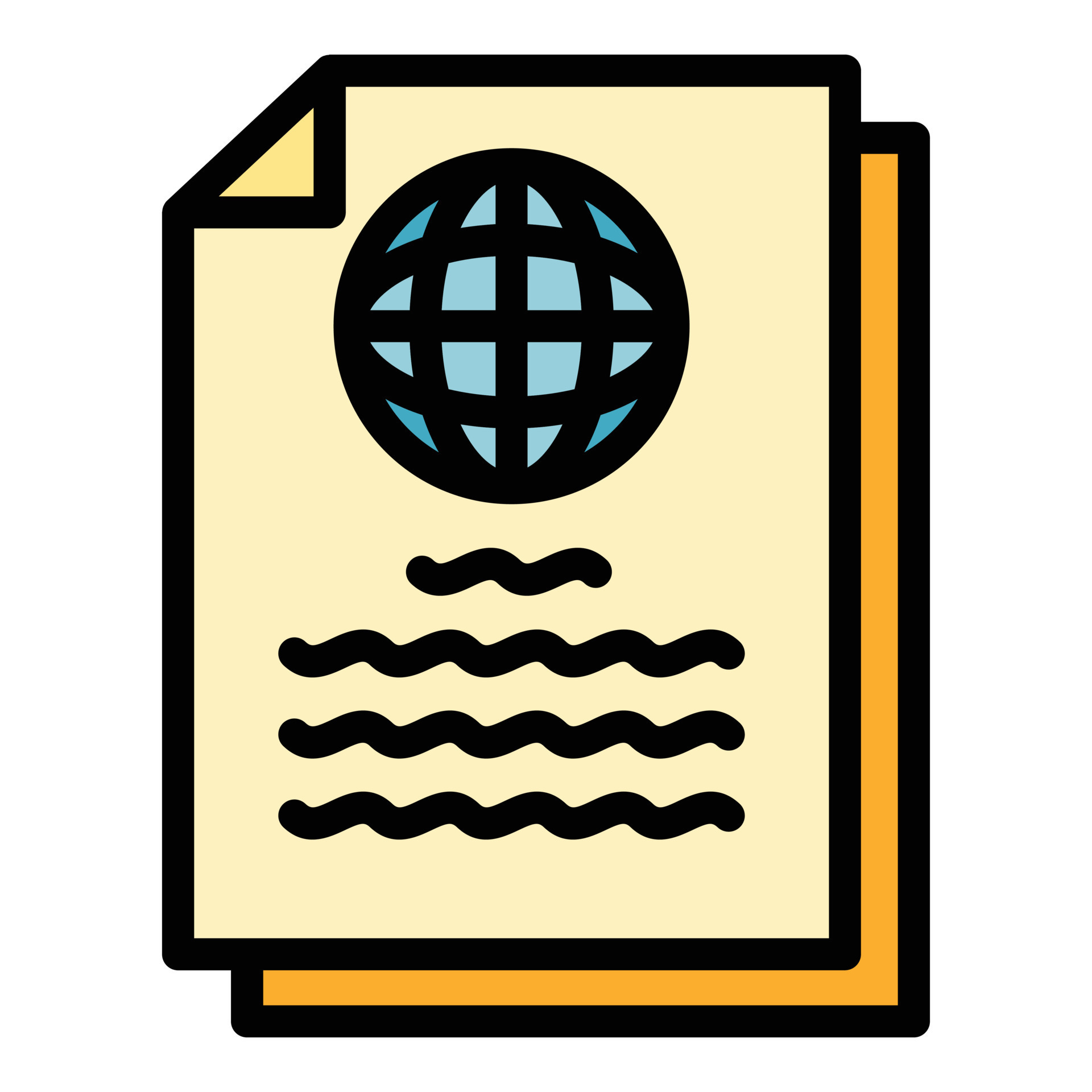 Global Report Icon Color Outline Vector 15393357 Vector Art At Vecteezy