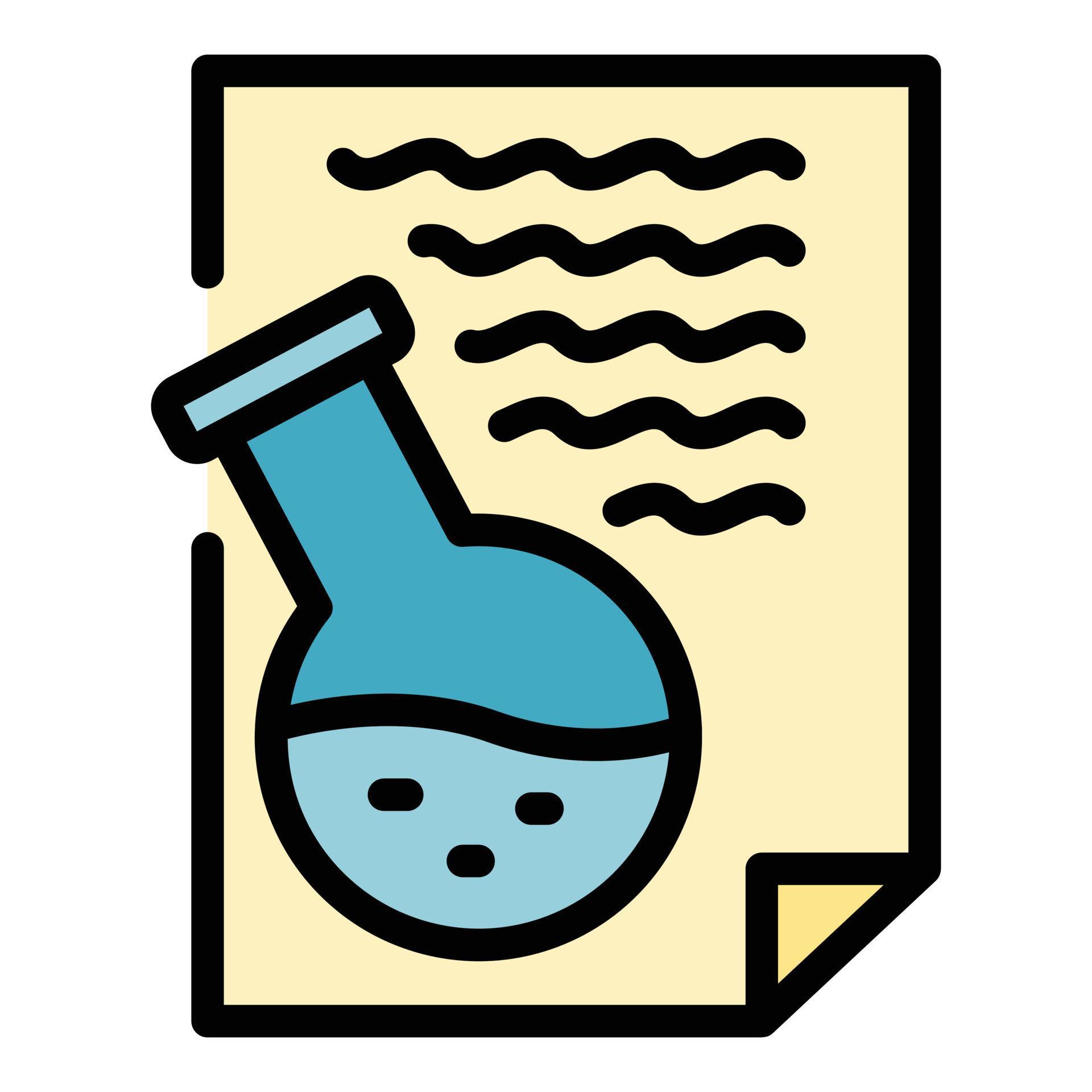 Chemistry Report Icon Color Outline Vector 15393437 Vector Art At Vecteezy