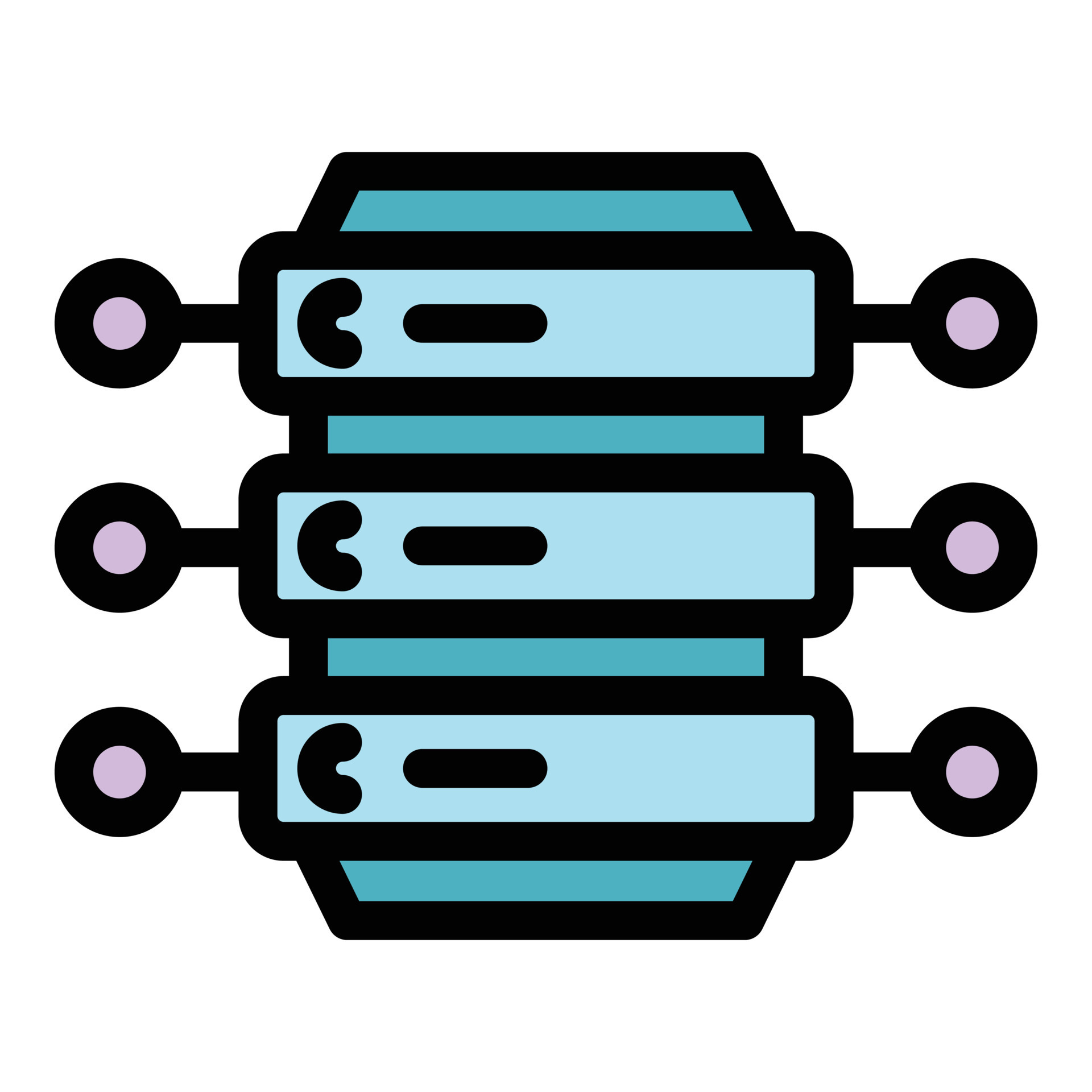 Digital Server Data Icon Color Outline Vector 15393463 Vector Art At Vecteezy