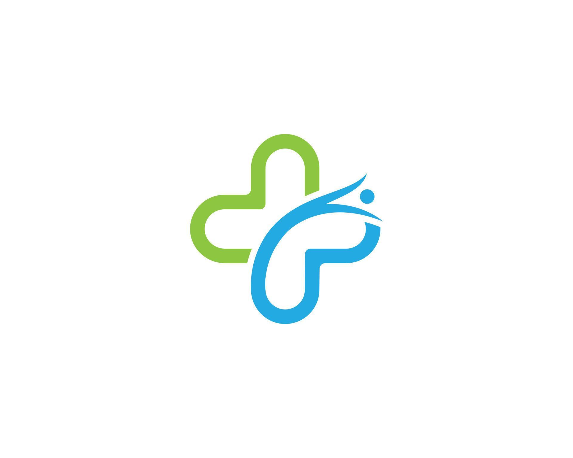 Medical Plus Logo Design With Human Life Symbol Vector Concept Illustration. 15393858 Vector Art ...