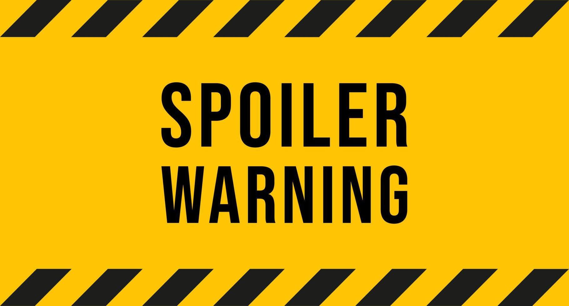 Spoiler warning banner. Isolated vector illustration on white ... Spoiler warning banner. Isolated vector illustration on white ...