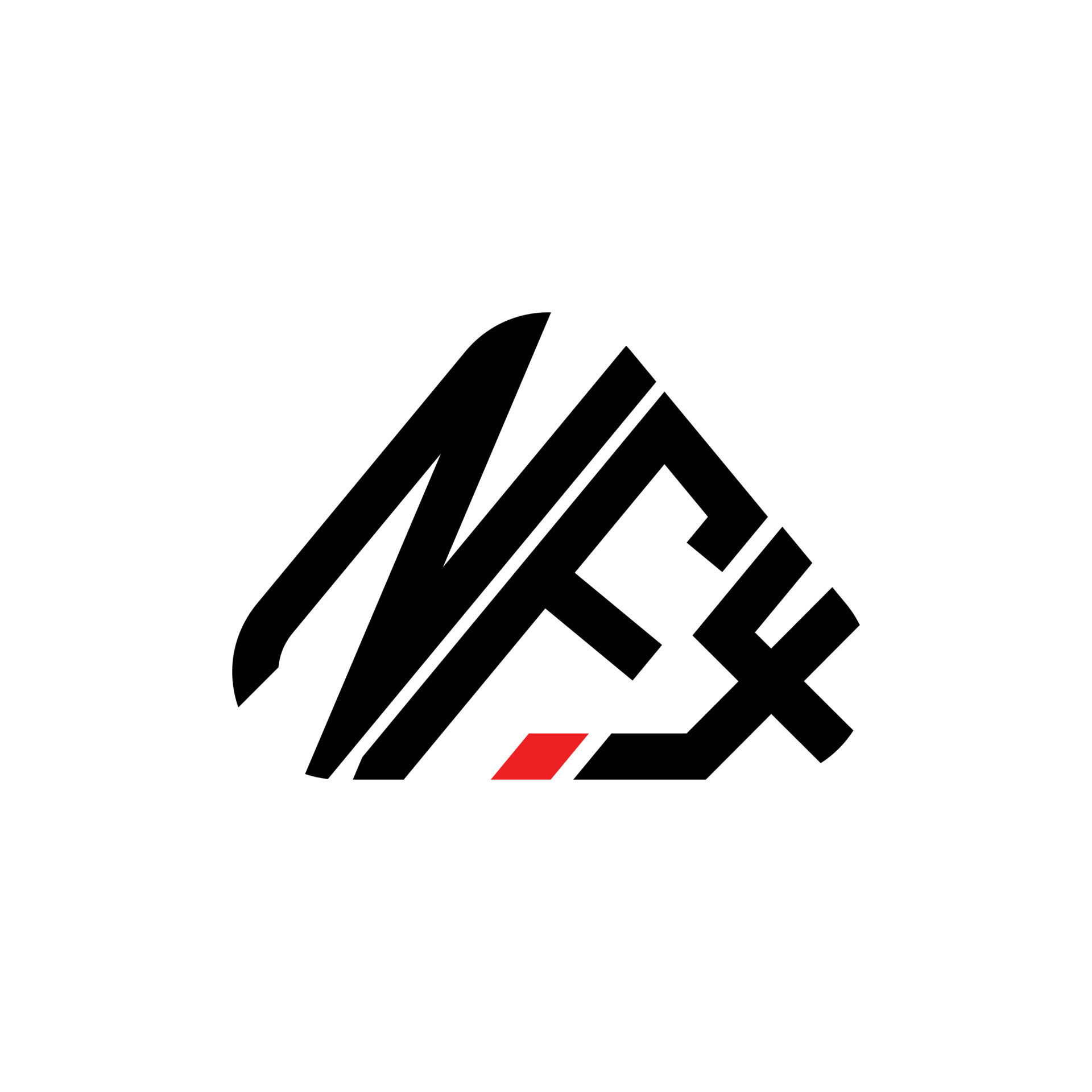 Diseño creativo del logotipo de la letra nfx con gráfico vectorial, logotipo simple y moderno de ...