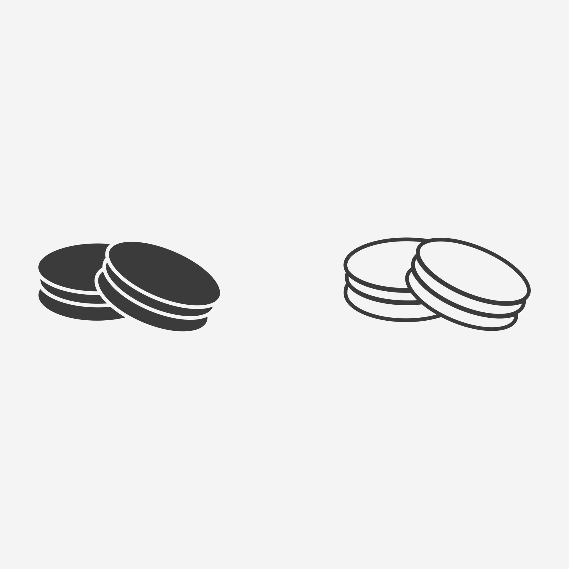 Macaroon Sweet Meringue Macaron Icon Vector Biscuit Cupcake
