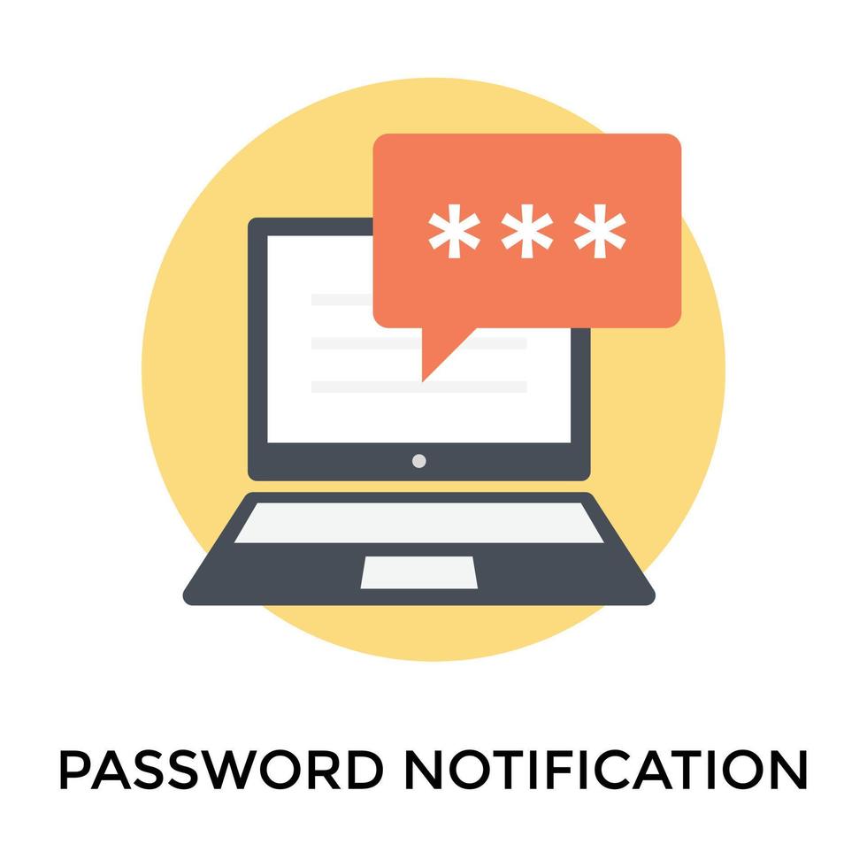Trendy Password Notification 15398830 Vector Art At Vecteezy