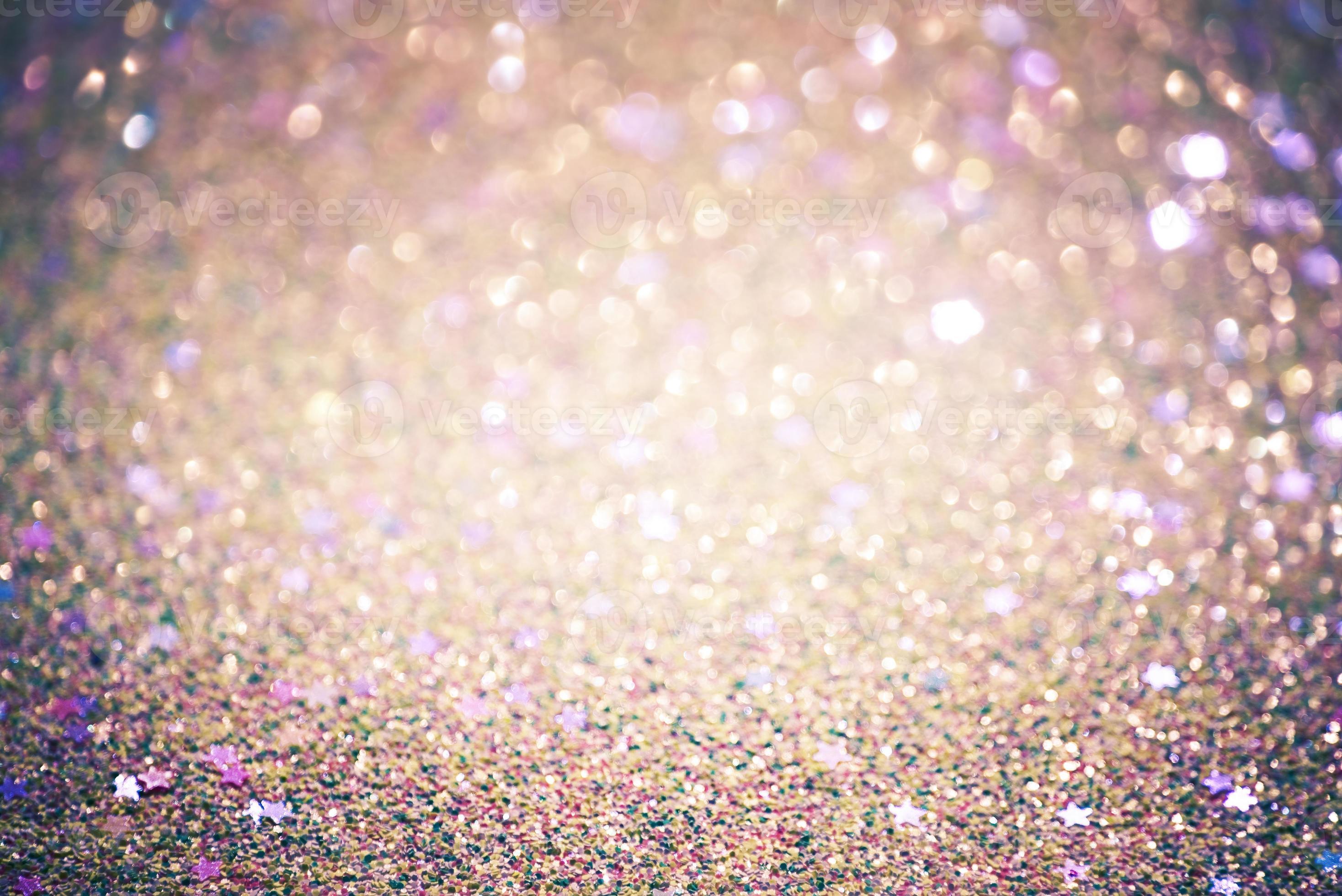 Focus and defocus part of glitter beige with purple background. Defocus ...