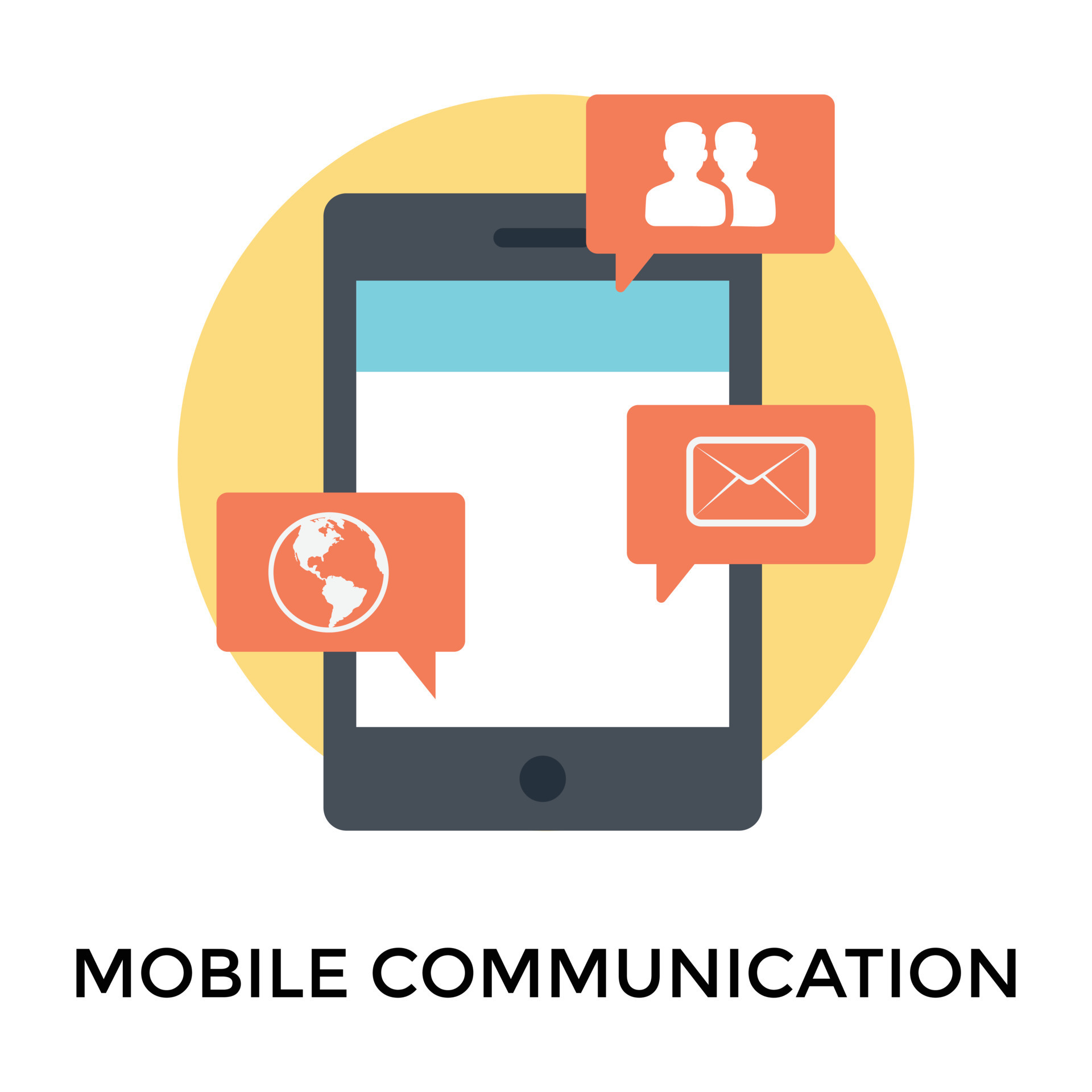 Trendy Mobile Communication 15399518 Vector Art At Vecteezy