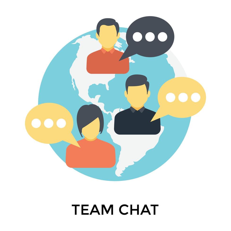 Trendy Team Chat 15399534 Vector Art at Vecteezy