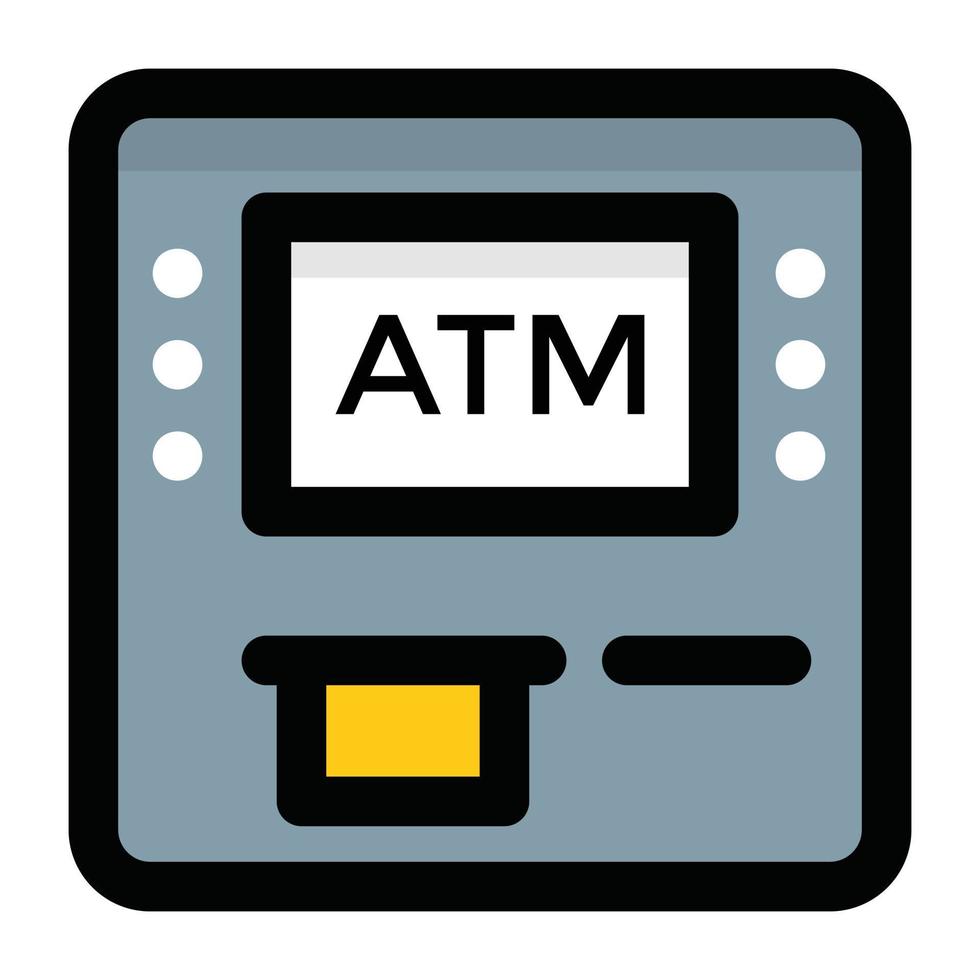 Trendy Atm Machine 15399862 Vector Art at Vecteezy