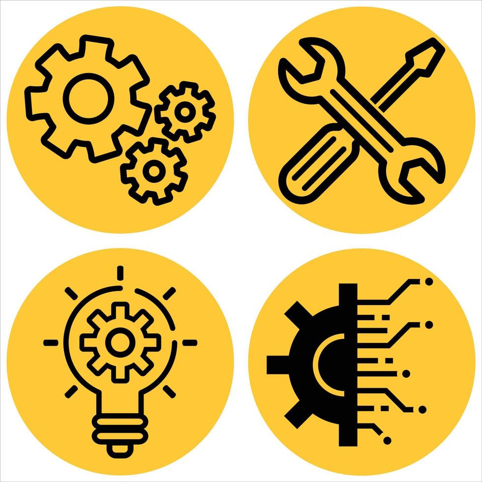Engineer sign and symbols 15400254 Vector Art at Vecteezy
