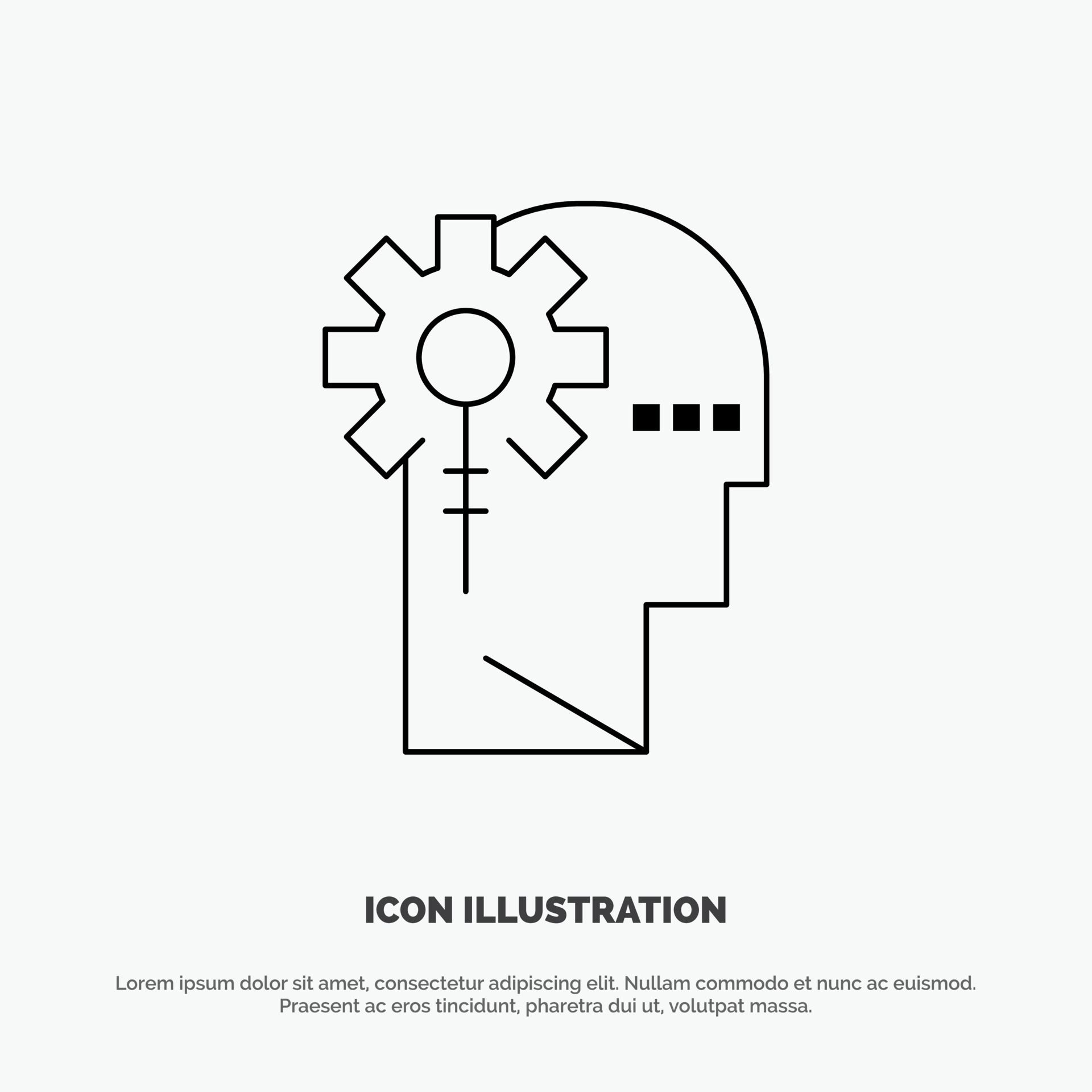 Analytics Critical Human Information Processing Line Icon Vector ... Analytics Critical Human Information Processing Line Icon Vector ...