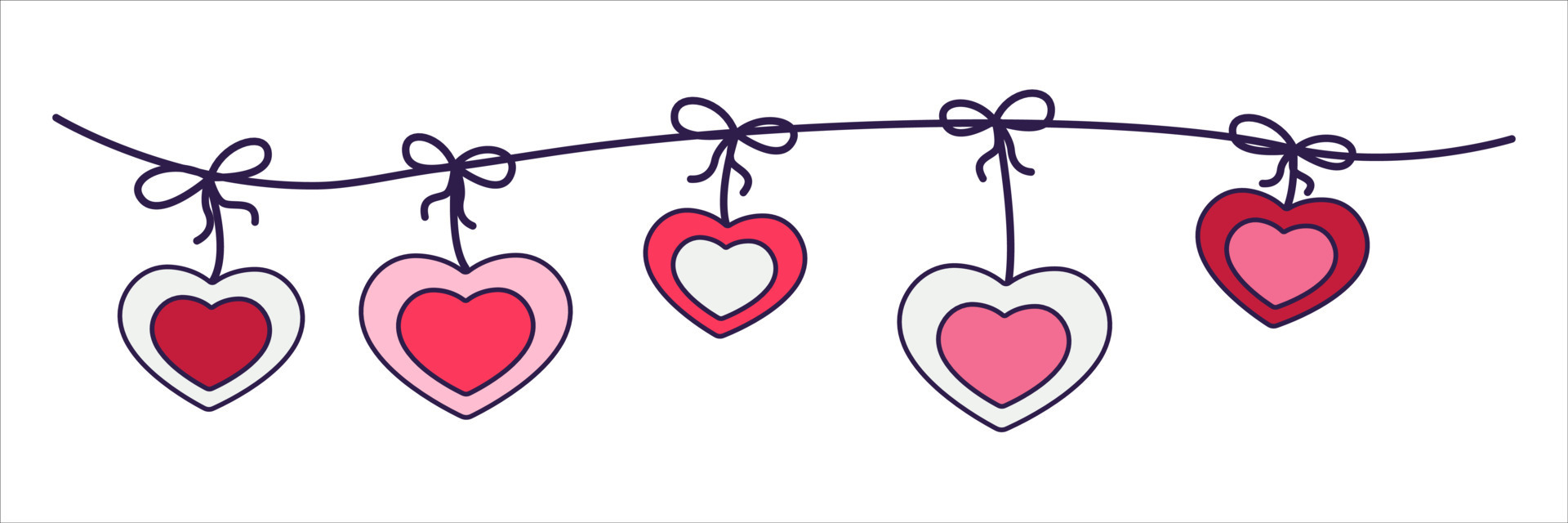 Heart With Banner Clipart