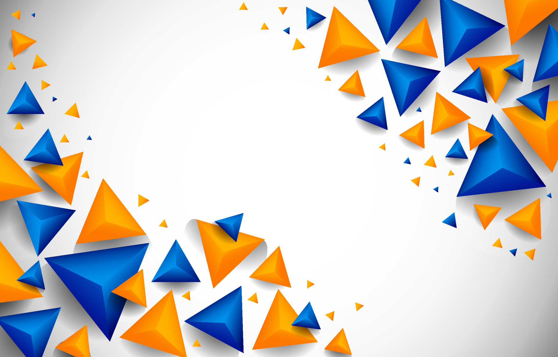 Blue Orange Triangular Background 15403474 Vector Art at Vecteezy