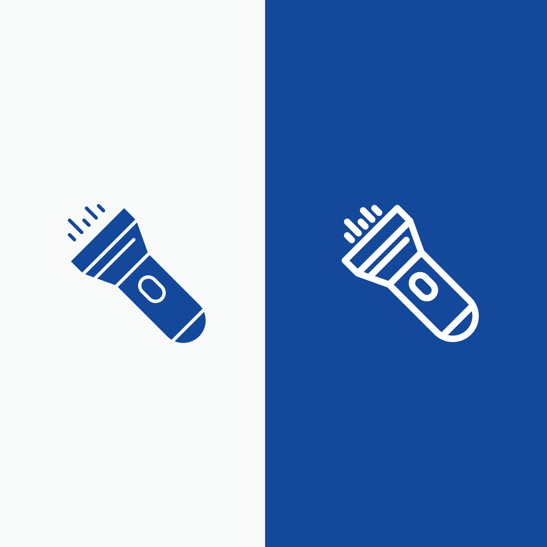 Flashlight Light Torch Flash Line And Glyph Solid Icon Blue Banner 15407289 Vector Art At Vecteezy