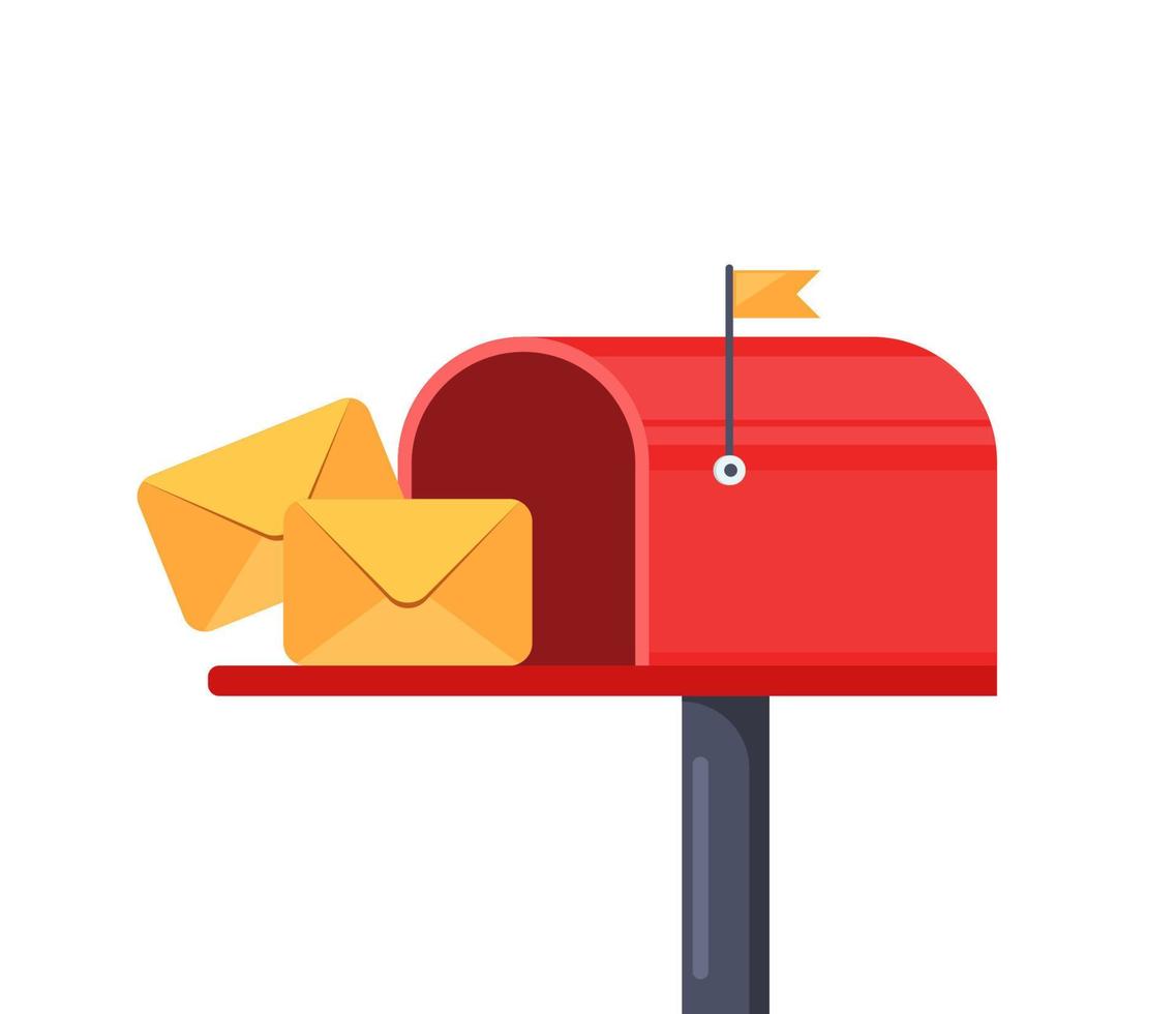 Mail Box With Letter Clip Art