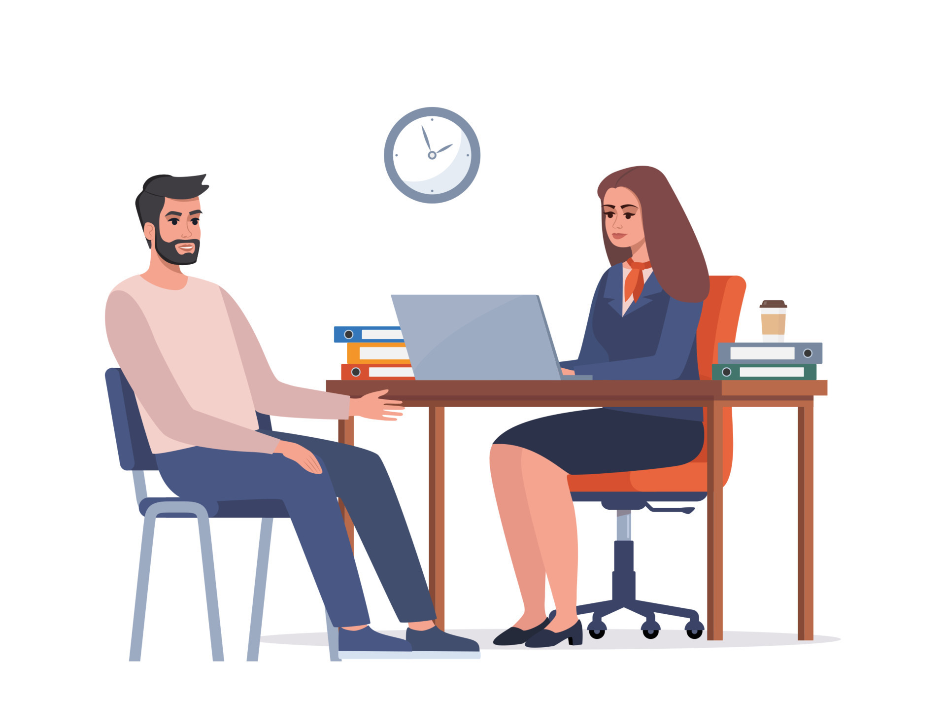 Bank office consultant adviser talking with client. Banking concept ... Bank office consultant adviser talking with client. Banking concept ...
