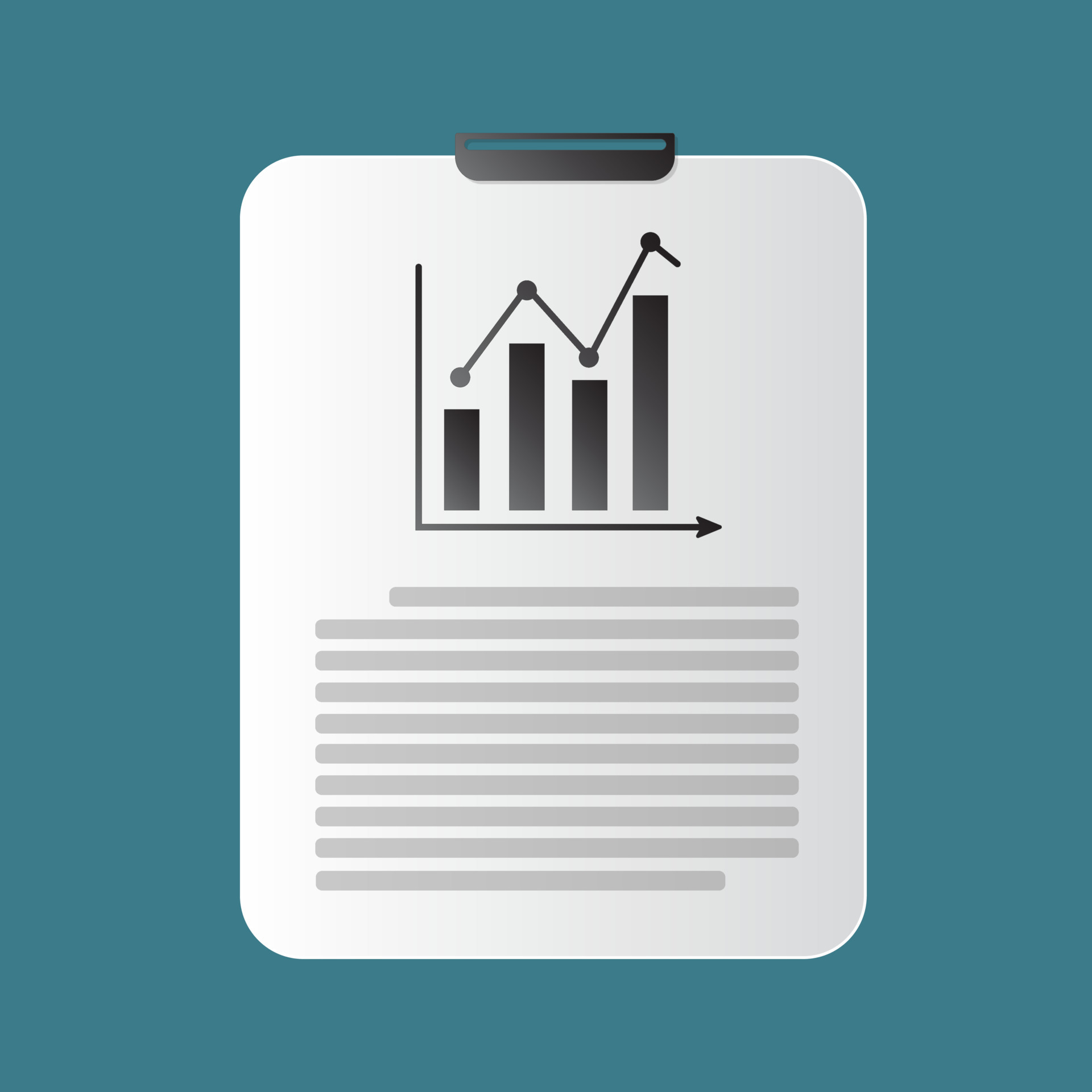 Report text file icon. Document with chart symbol. Accounting sign. the concept for your website ...