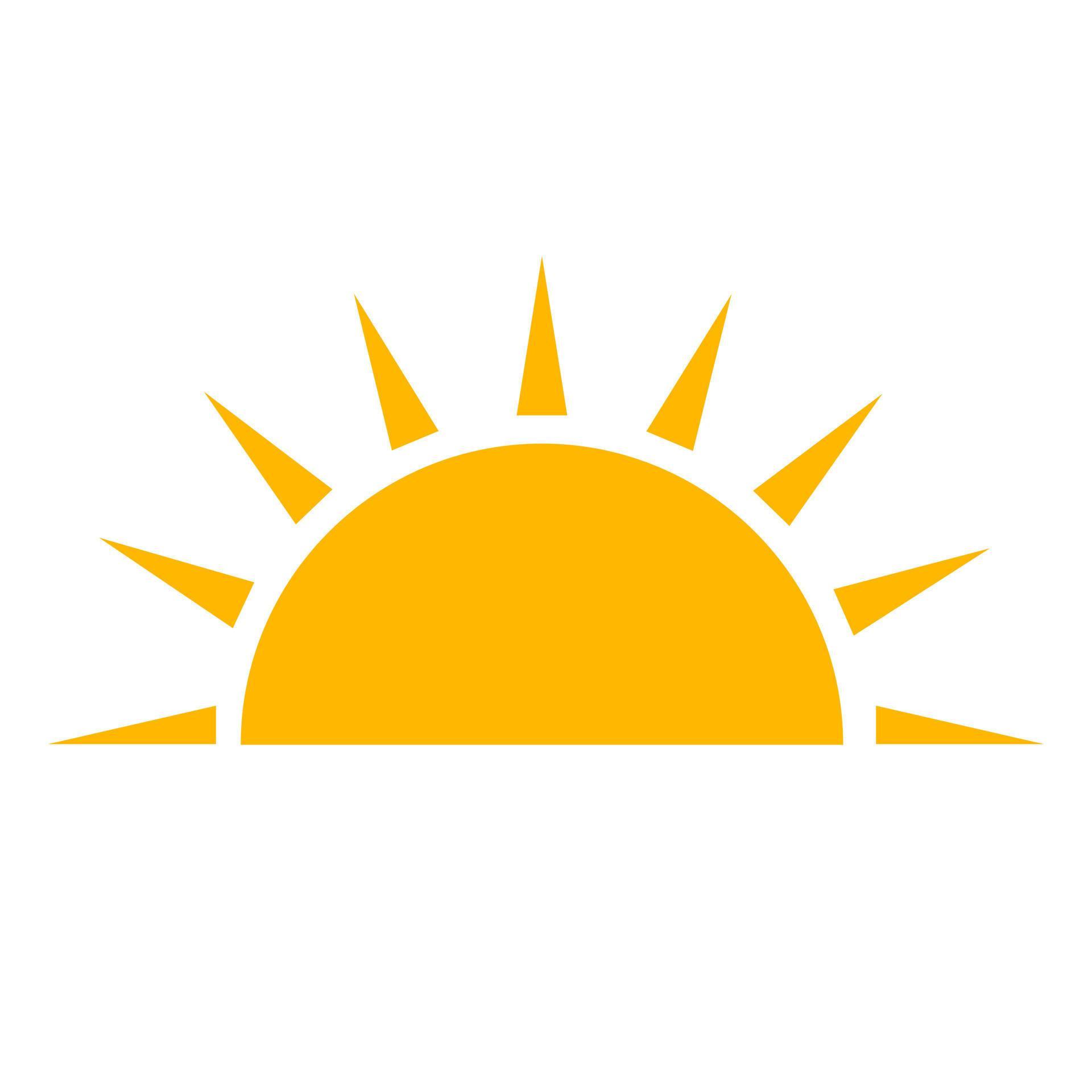 Half sun is setting icon vector. The sunset concept for graphic design, logo, web site, social ...