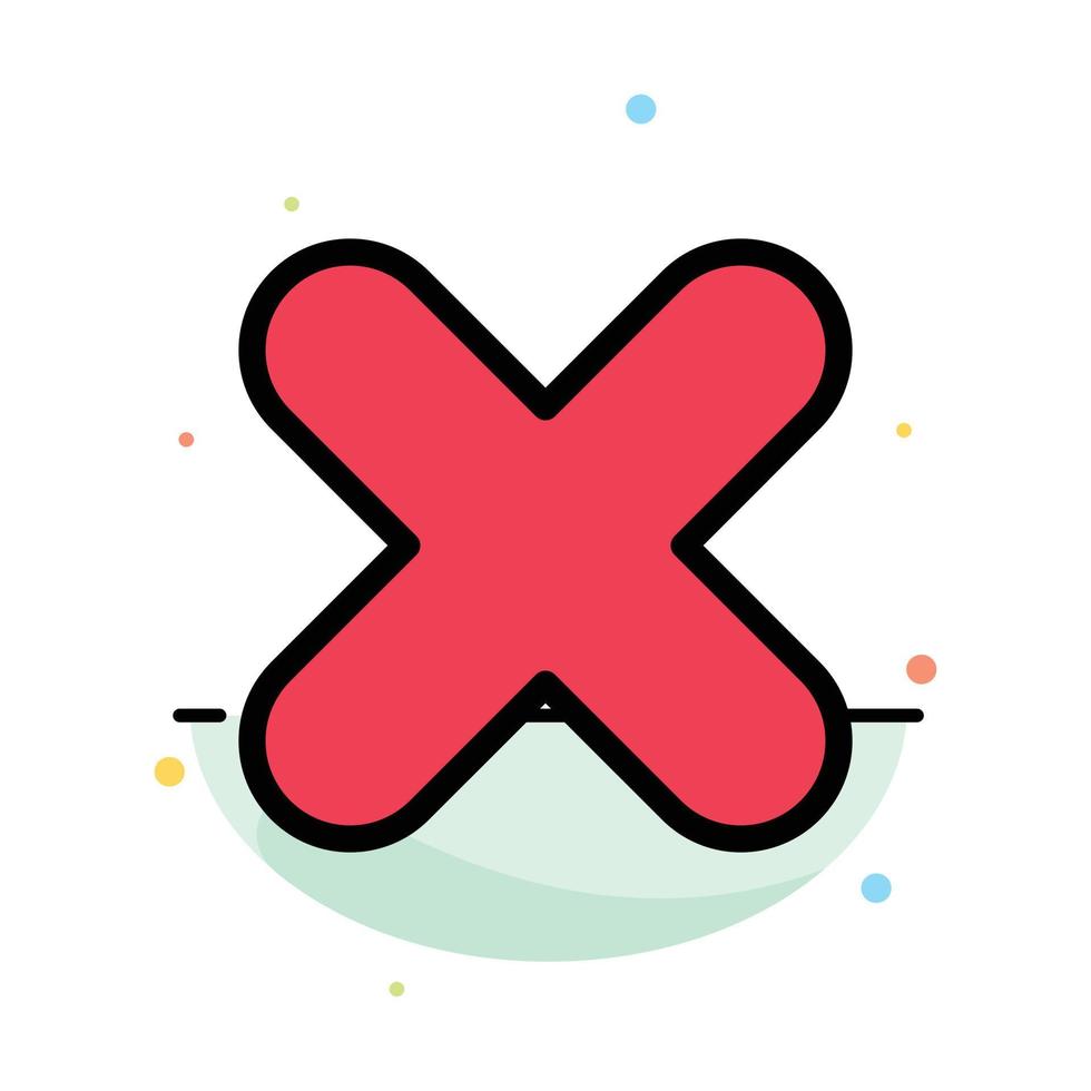 Delete Cancel Close Cross Abstract Flat Color Icon Template 15423494 Vector Art at Vecteezy