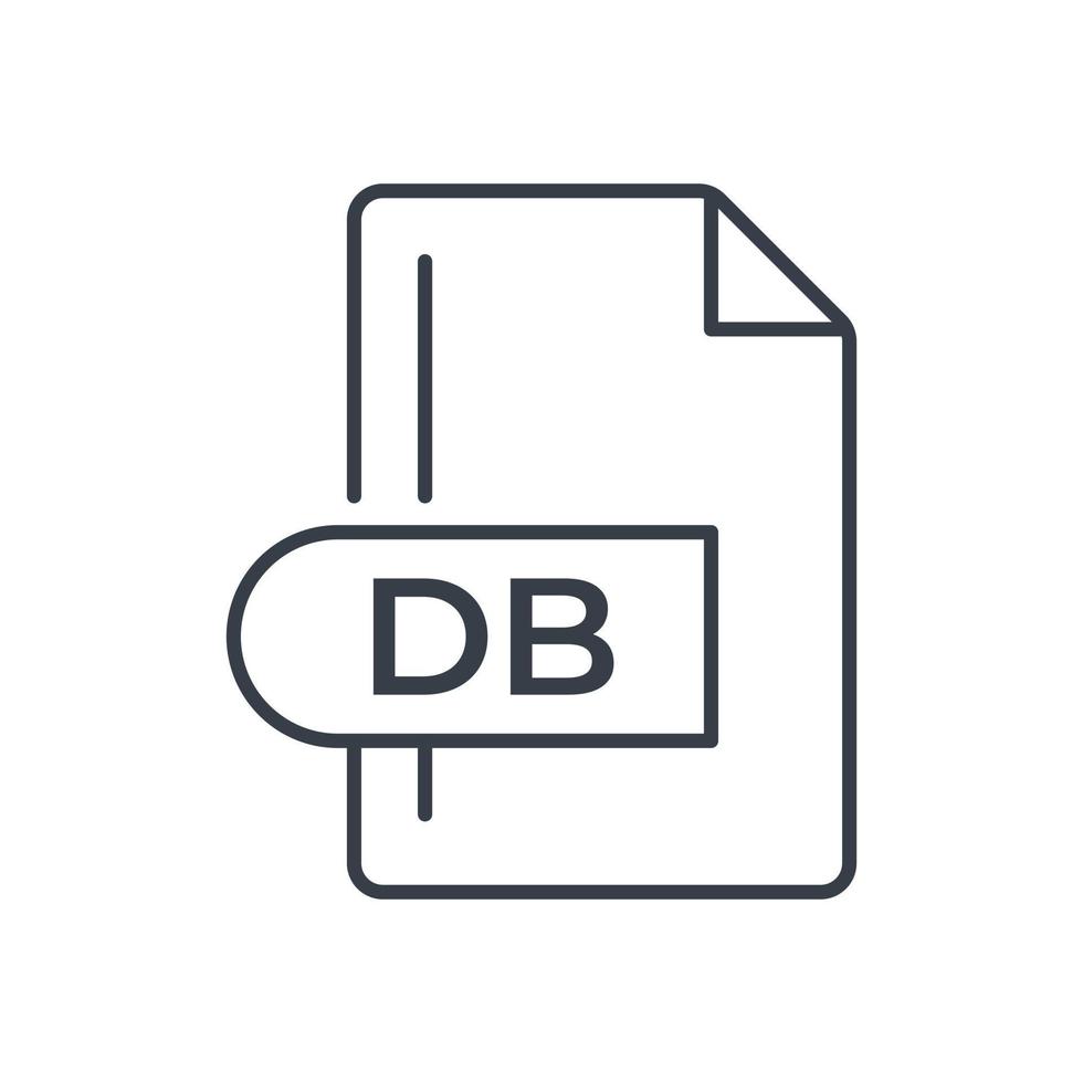 Db Icon Db File Format Extension Line Icon 15426199 Vector Art At