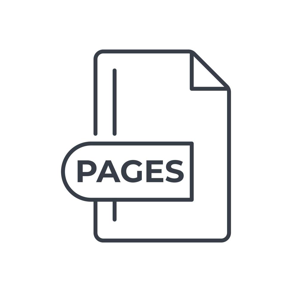 PAGES File Format Icon. PAGES extension line icon. 15426231 Vector Art ... PAGES File Format Icon. PAGES extension line icon. 15426231 Vector Art ...