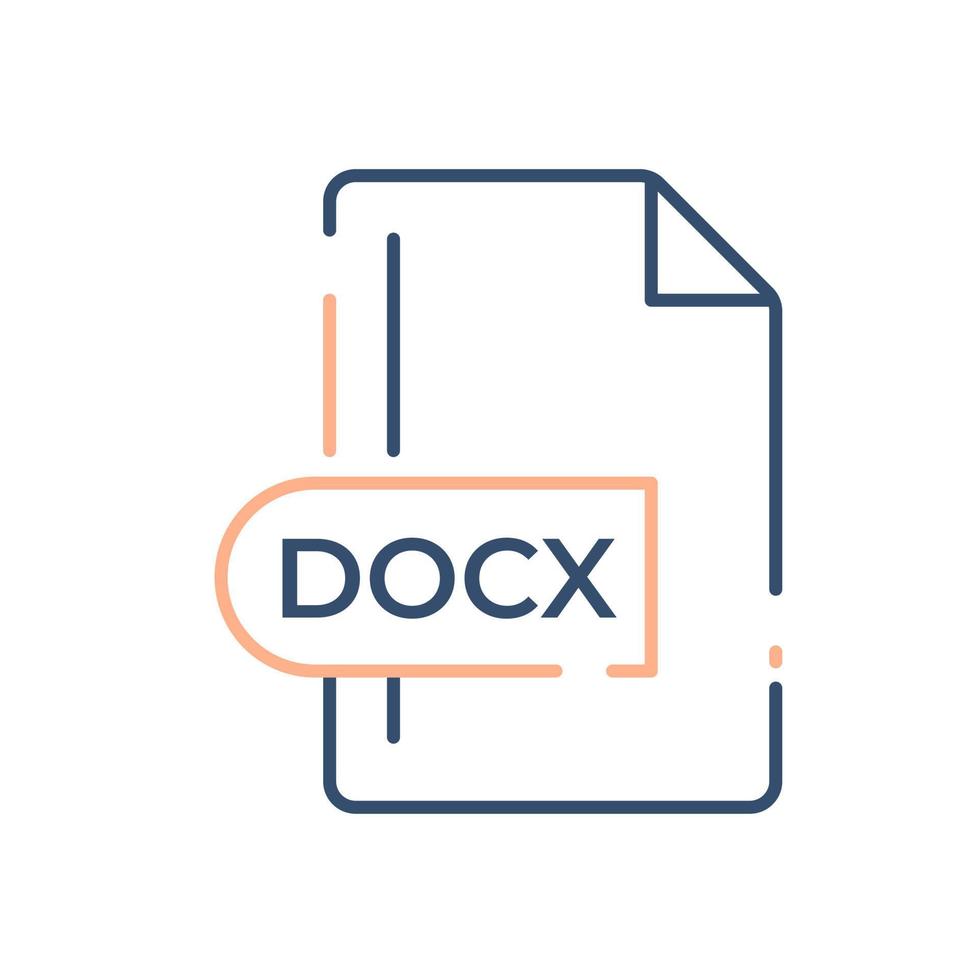 icono de formato de archivo docx. icono de línea de extensión docx. 15426266 Vector en Vecteezy
