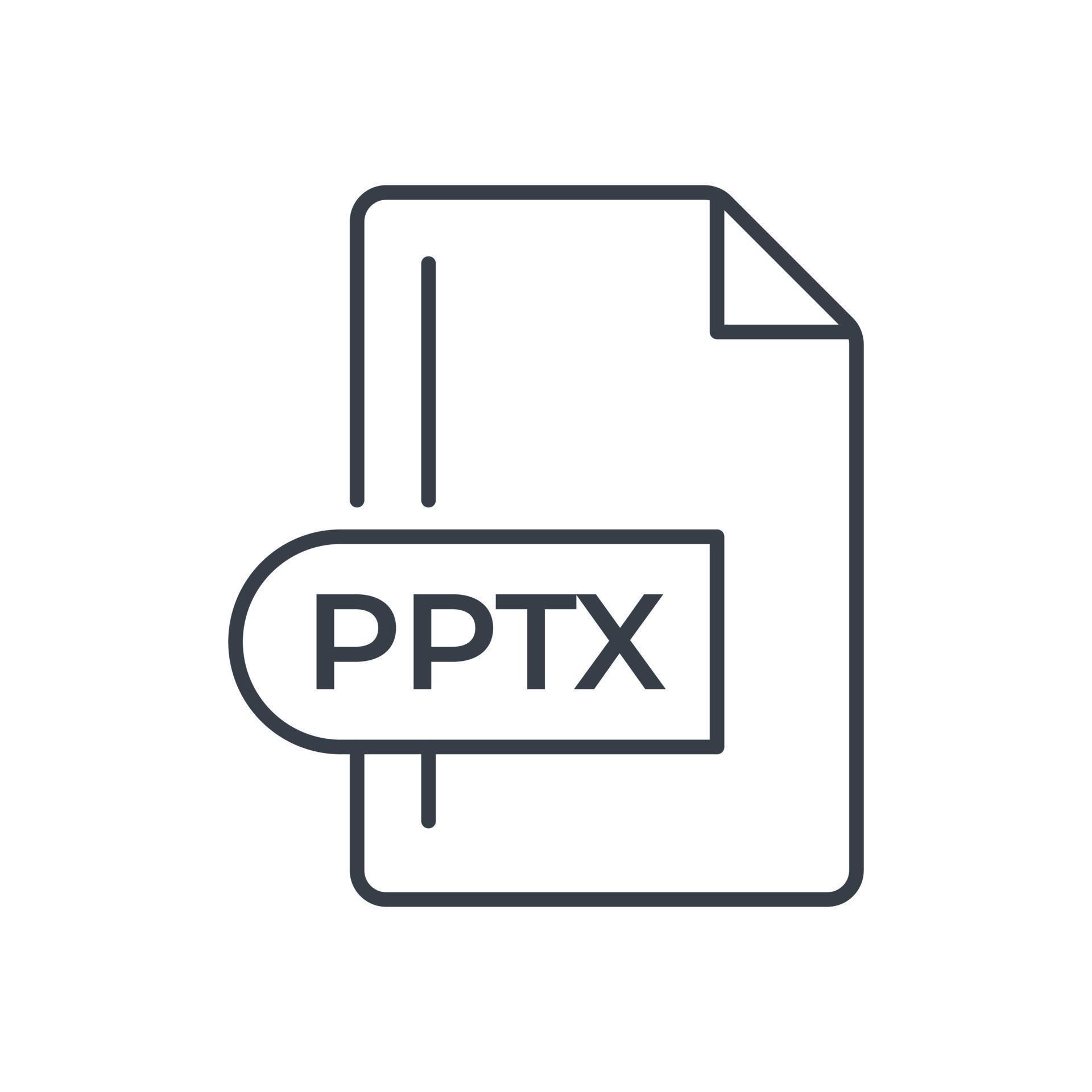 PPTX File Format Icon. PPTX extension line icon. 15426279 Vector Art at ... PPTX File Format Icon. PPTX extension line icon. 15426279 Vector Art at ...