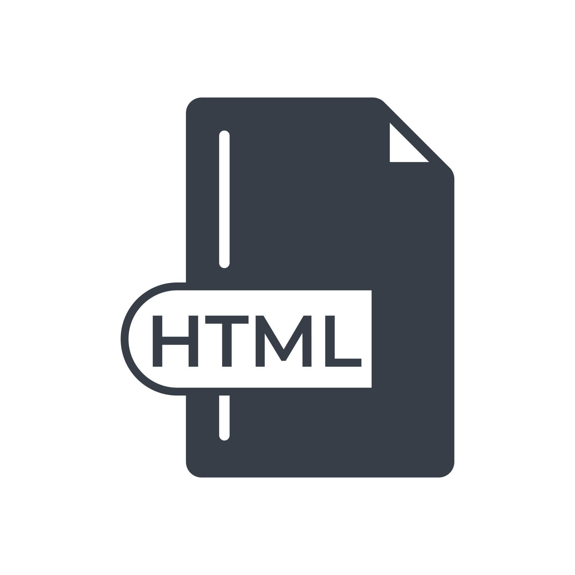 HTML Icon. HTML File Format extension filled icon. 15426304 Vector Art at Vecteezy
